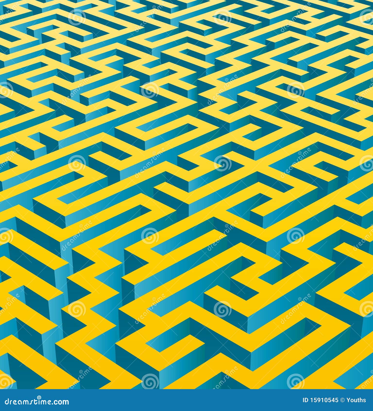 3D Maze (vector) Royalty Free Stock Photo - Image: 15910545
