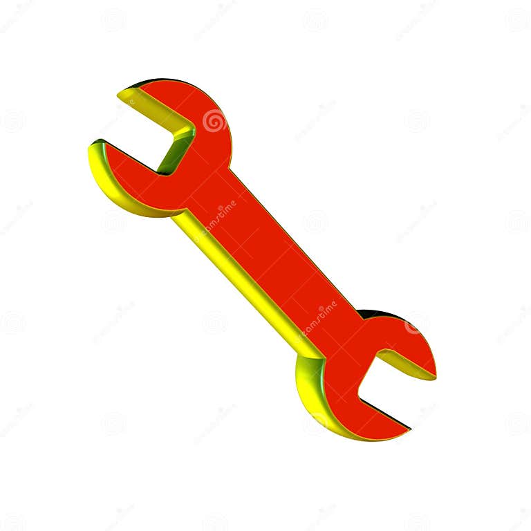 3d mechanic key stock illustration. Illustration of work - 10899012