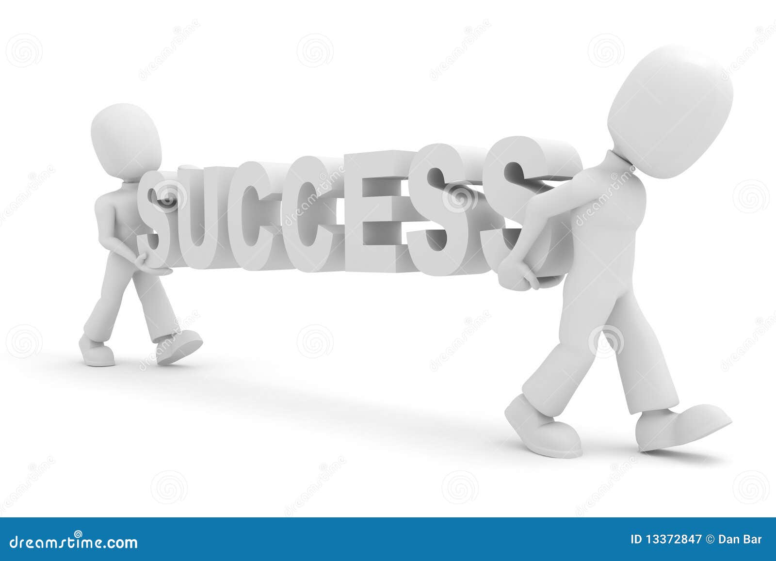 3d Men, Carrying the Success Stock Illustration - Illustration of ...