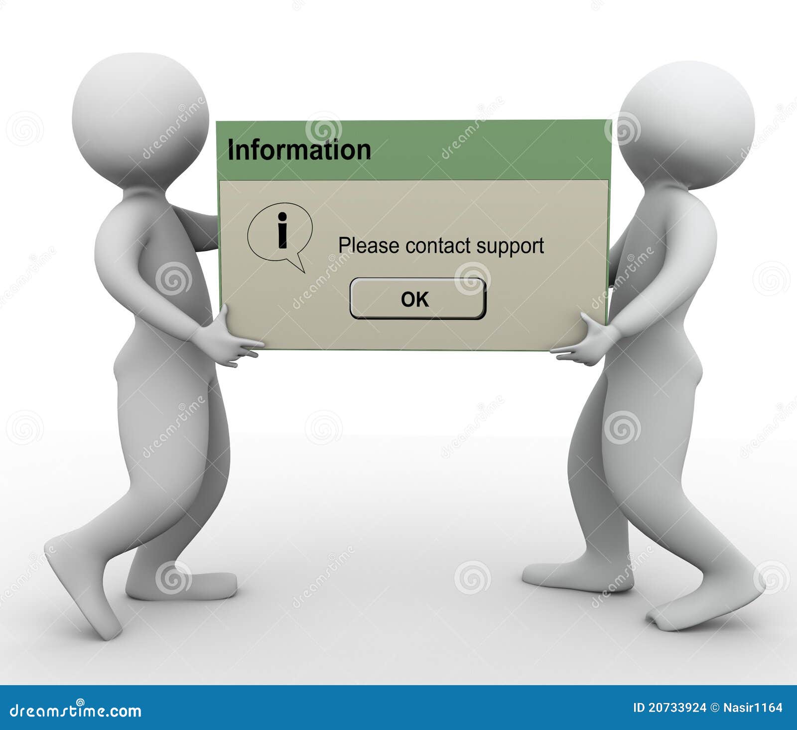 3d Men Contact Support Message Stock Illustration - Illustration of ...
