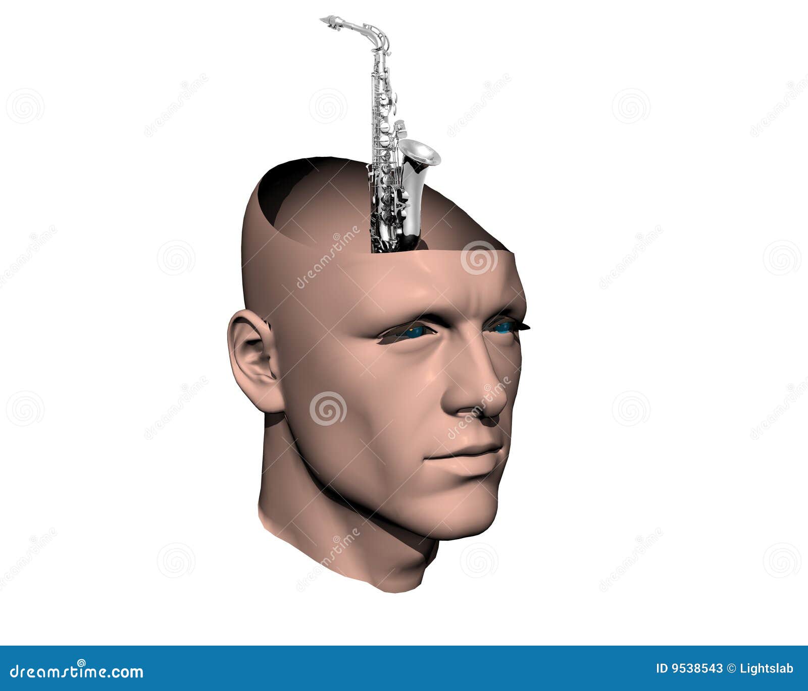 Man With Big Red Cracked Ear And Head, Symbolizing Tinnitus And Ear ...