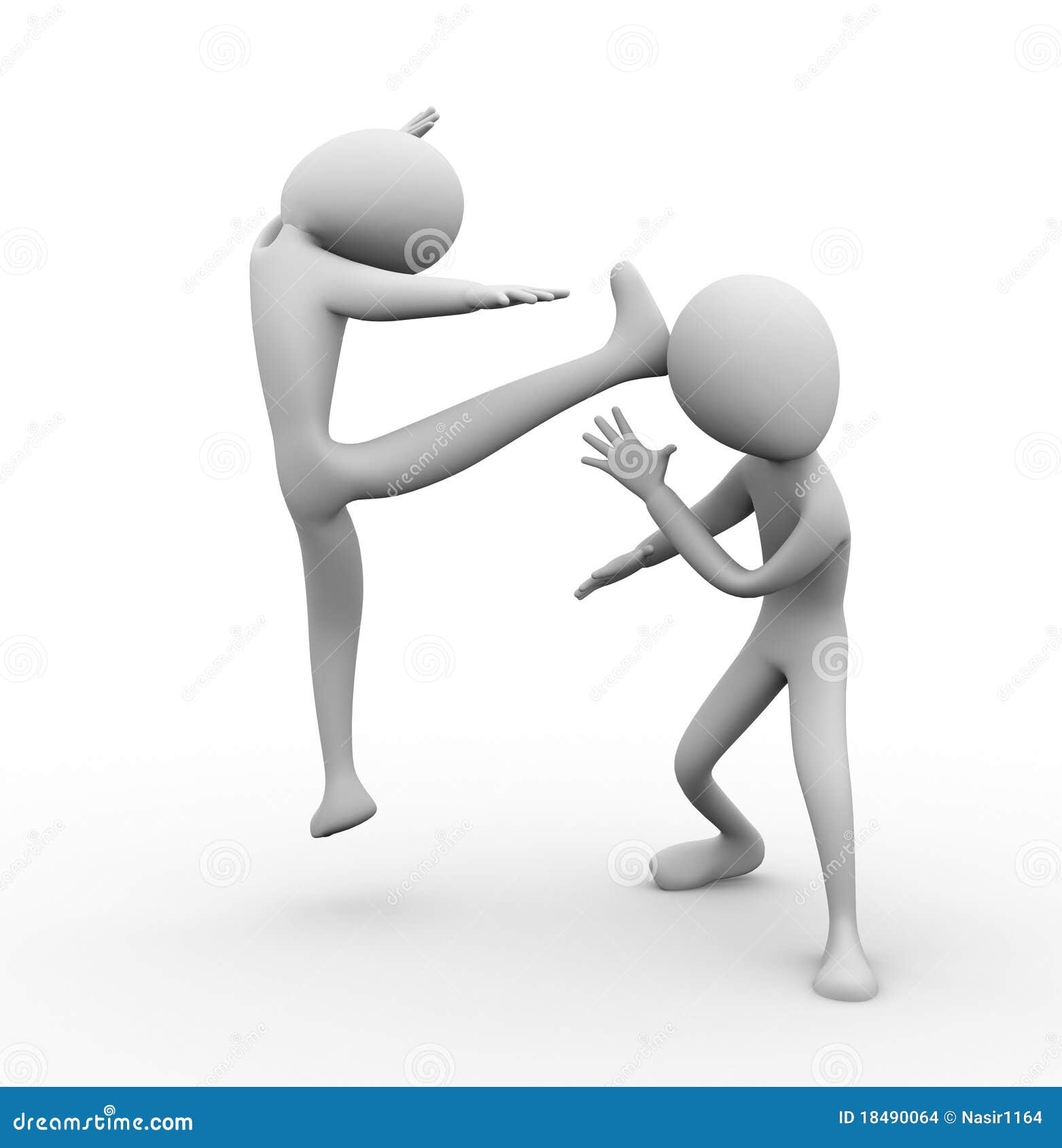 3d men fighting stock illustration. Illustration of fight - 18490064