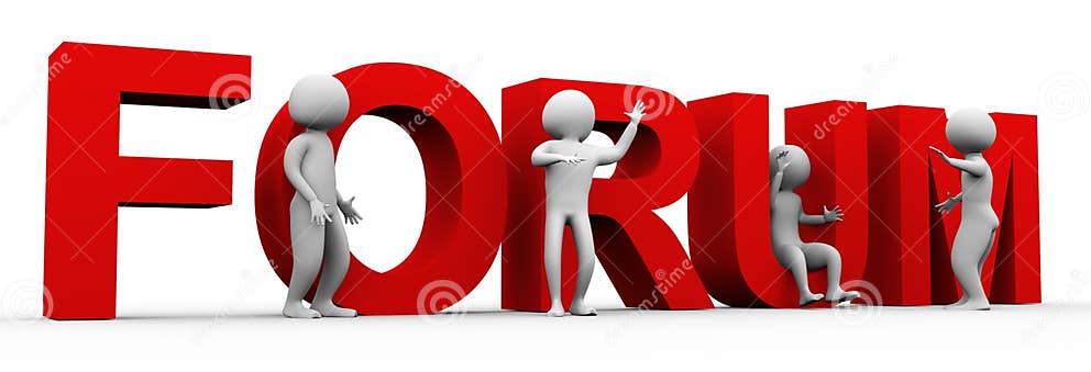 3d men forum discussion stock illustration. Illustration of discussion ...