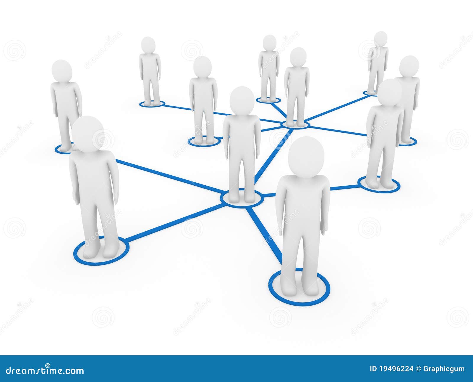 3d men network social blue stock illustration. Illustration of chart ...