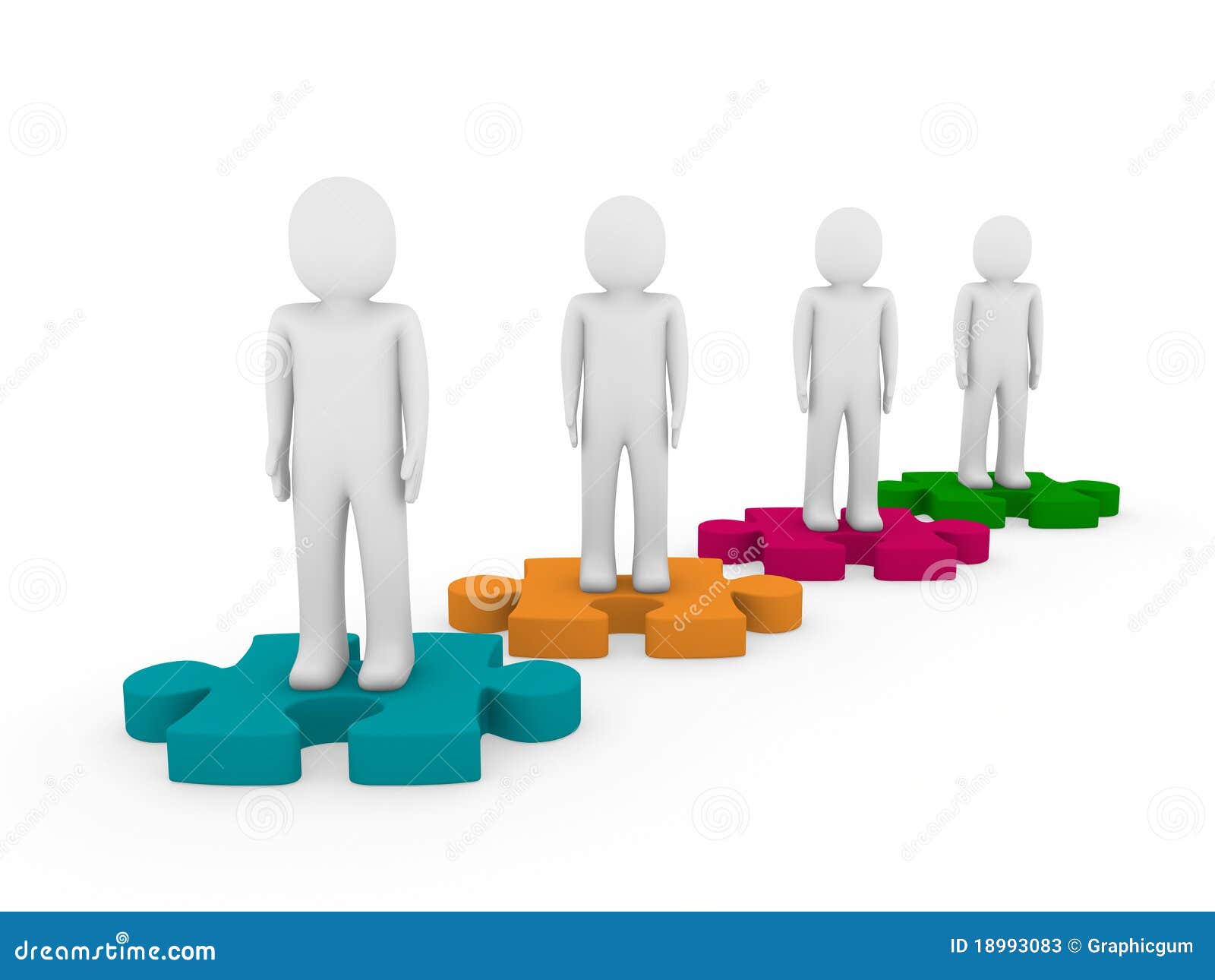 3d Men Puzzle Teamwork Stock Photos - Image: 18993083