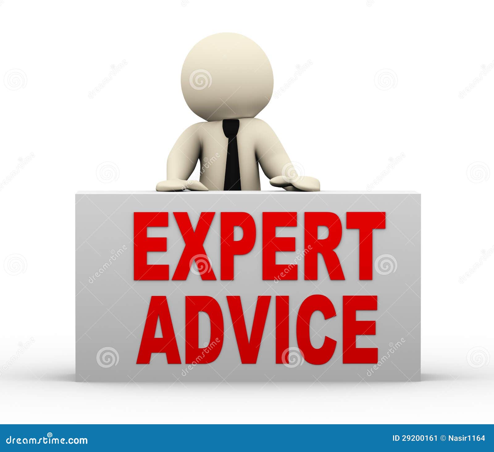 3d mens - deskundig advies stock illustratie. Illustration of ...