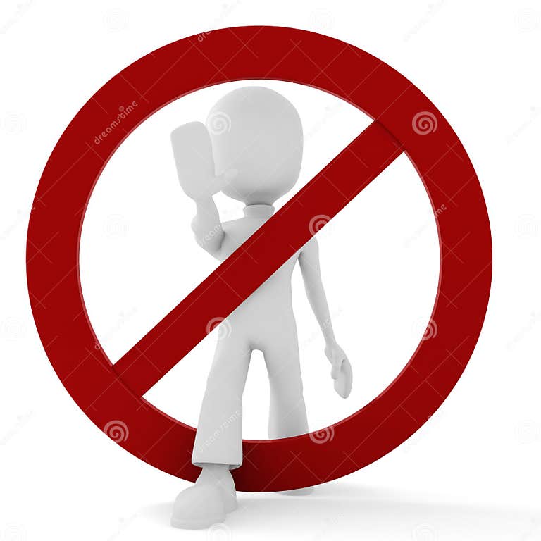 3d Mens En Van Het EINDE Symbool Stock Illustratie - Illustration of ...