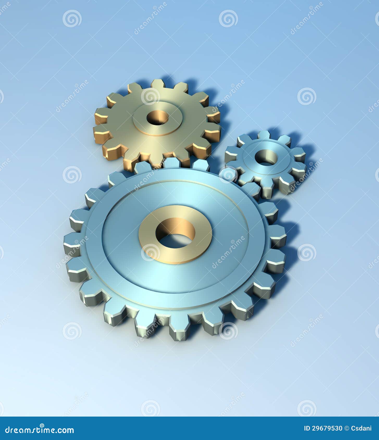 3D Metal Cogs stock illustration. Illustration of machine - 29679530