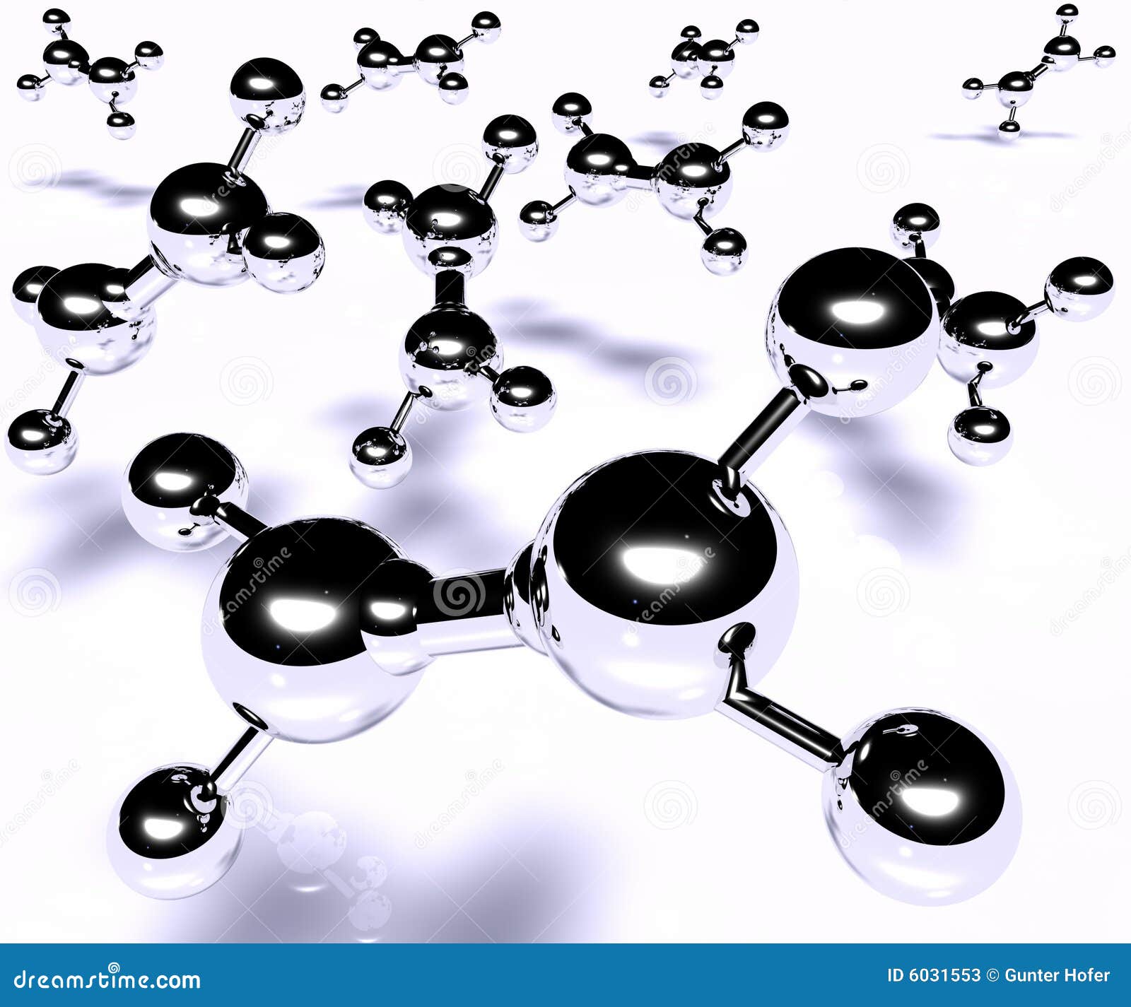 3D metal molecules stock illustration. Illustration of molecules - 6031553