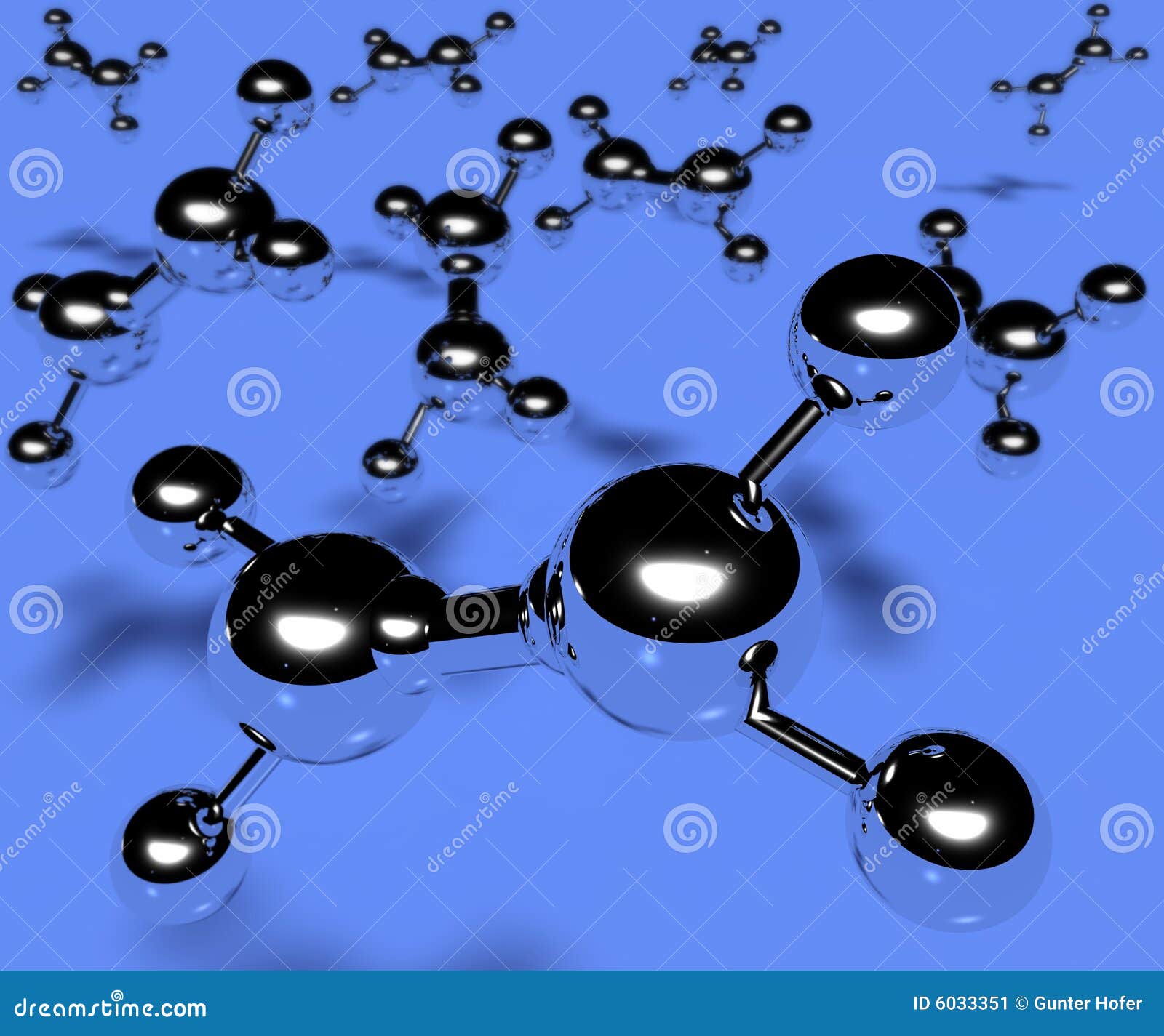 3D metal molecules stock illustration. Illustration of chemistry - 6033351