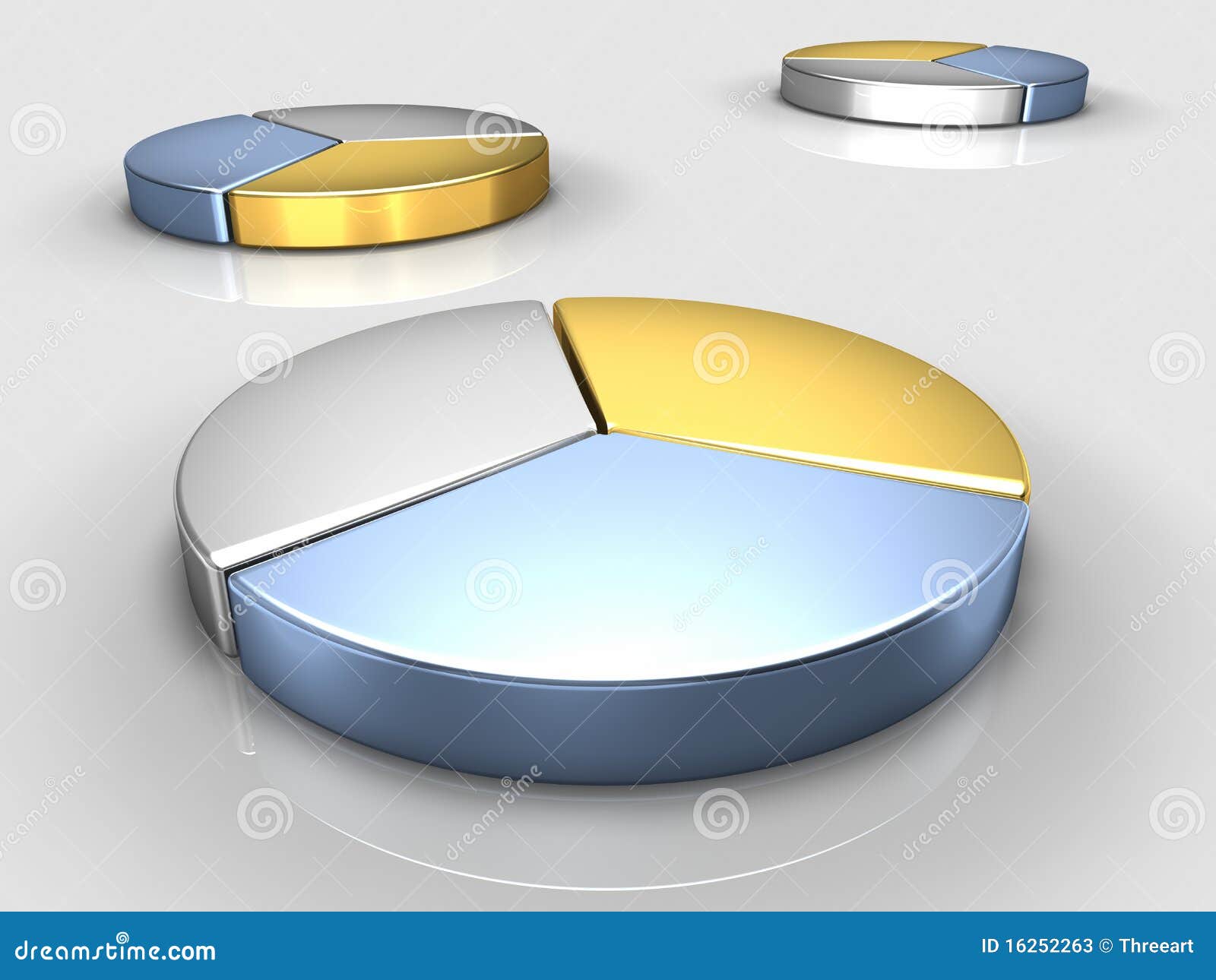 3D Metal Pie Charts Royalty-Free Stock Photo | CartoonDealer.com #16252263