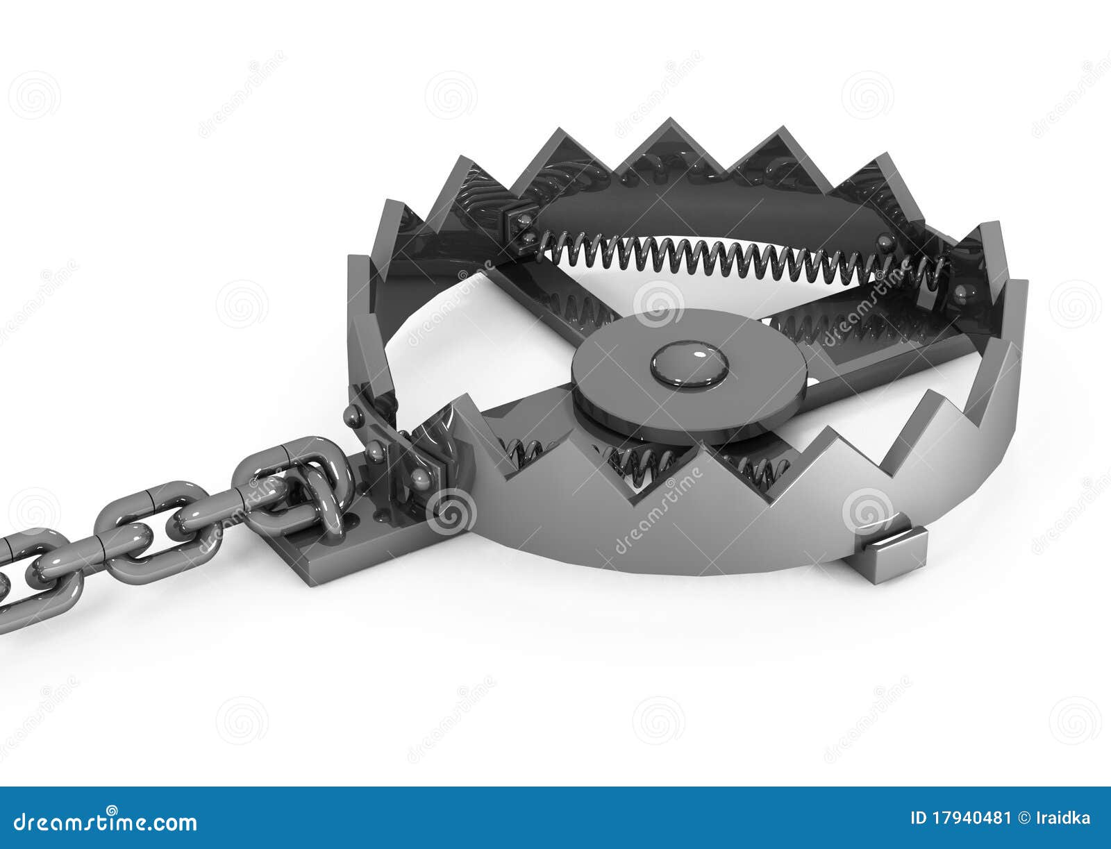 3d metal trap stock illustration. Illustration of risky - 17940481