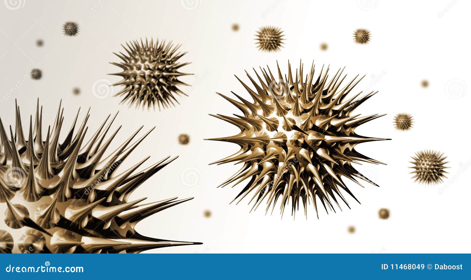 3D Metal Virus stock illustration. Illustration of virus - 11468049