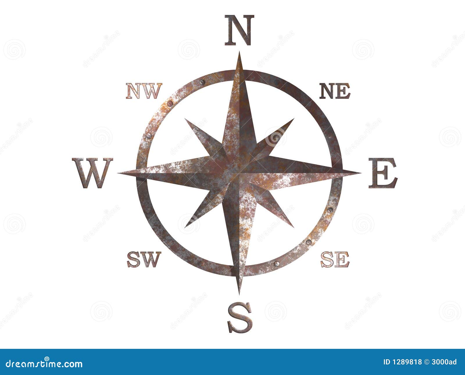 3d Model Van Kompas Met Het Knippen Van Weg Stock Illustratie ...