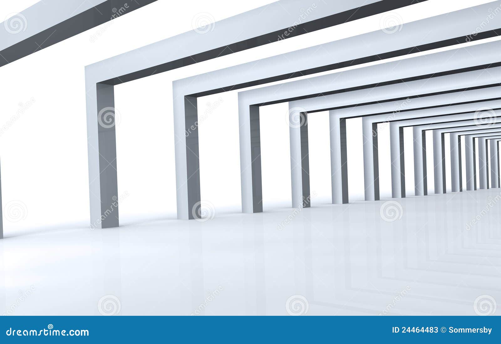 3d modern hall stock illustration. Illustration of exhibit - 24464483