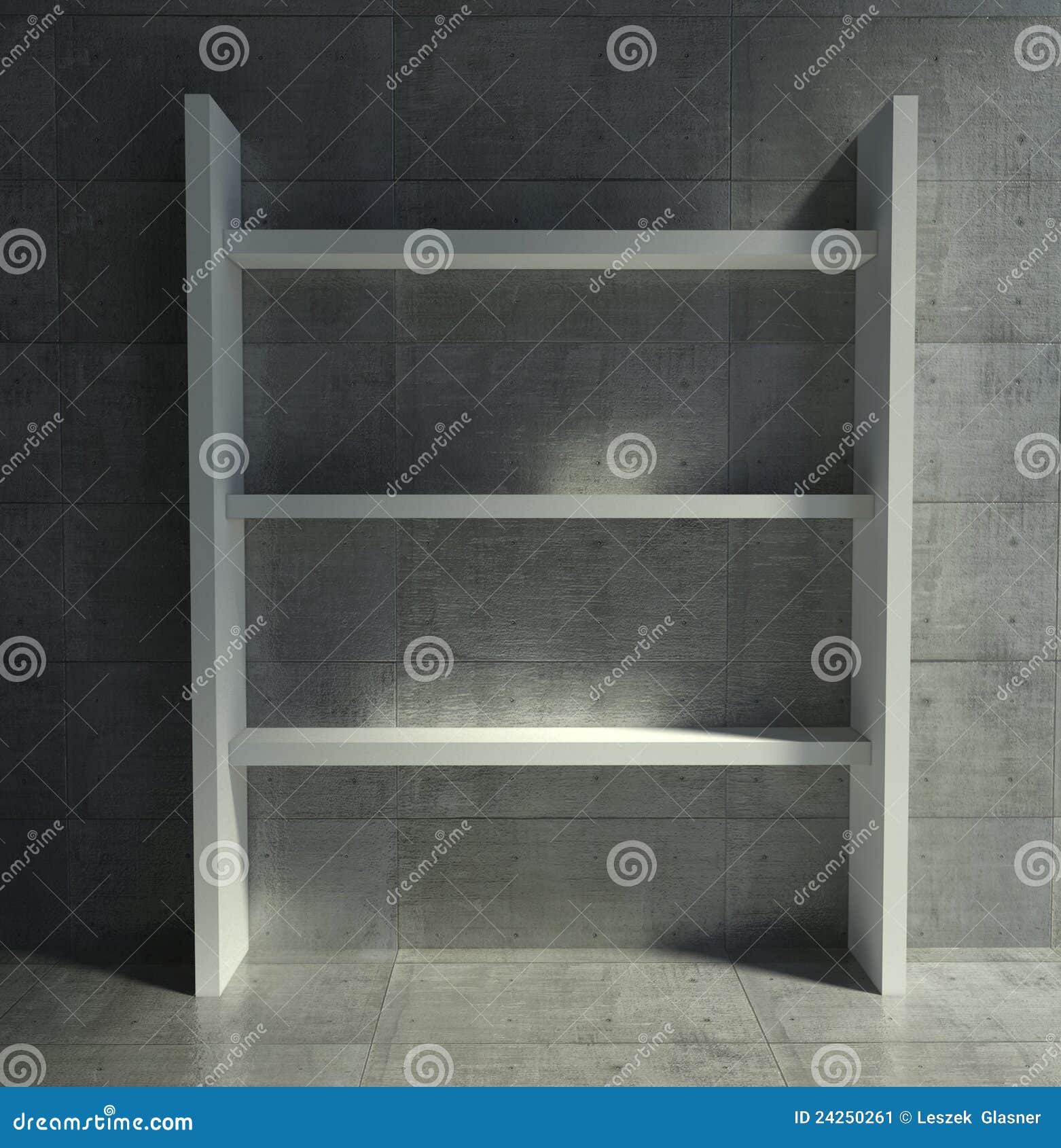 3d Modern Indoor, Empty Shelf Stock Illustration - Illustration of ...