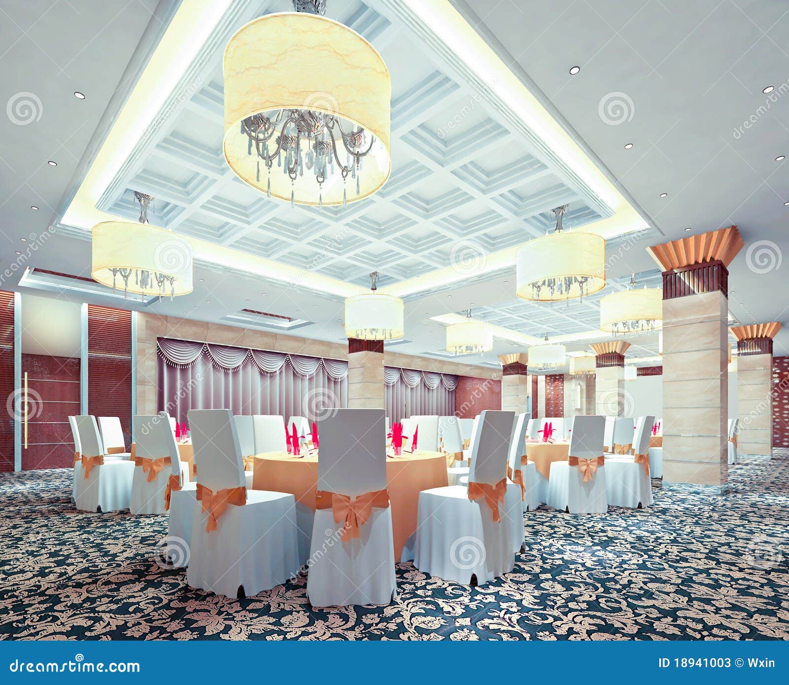 3d modern restaurant stock image. Image of seat, indoors - 18941003