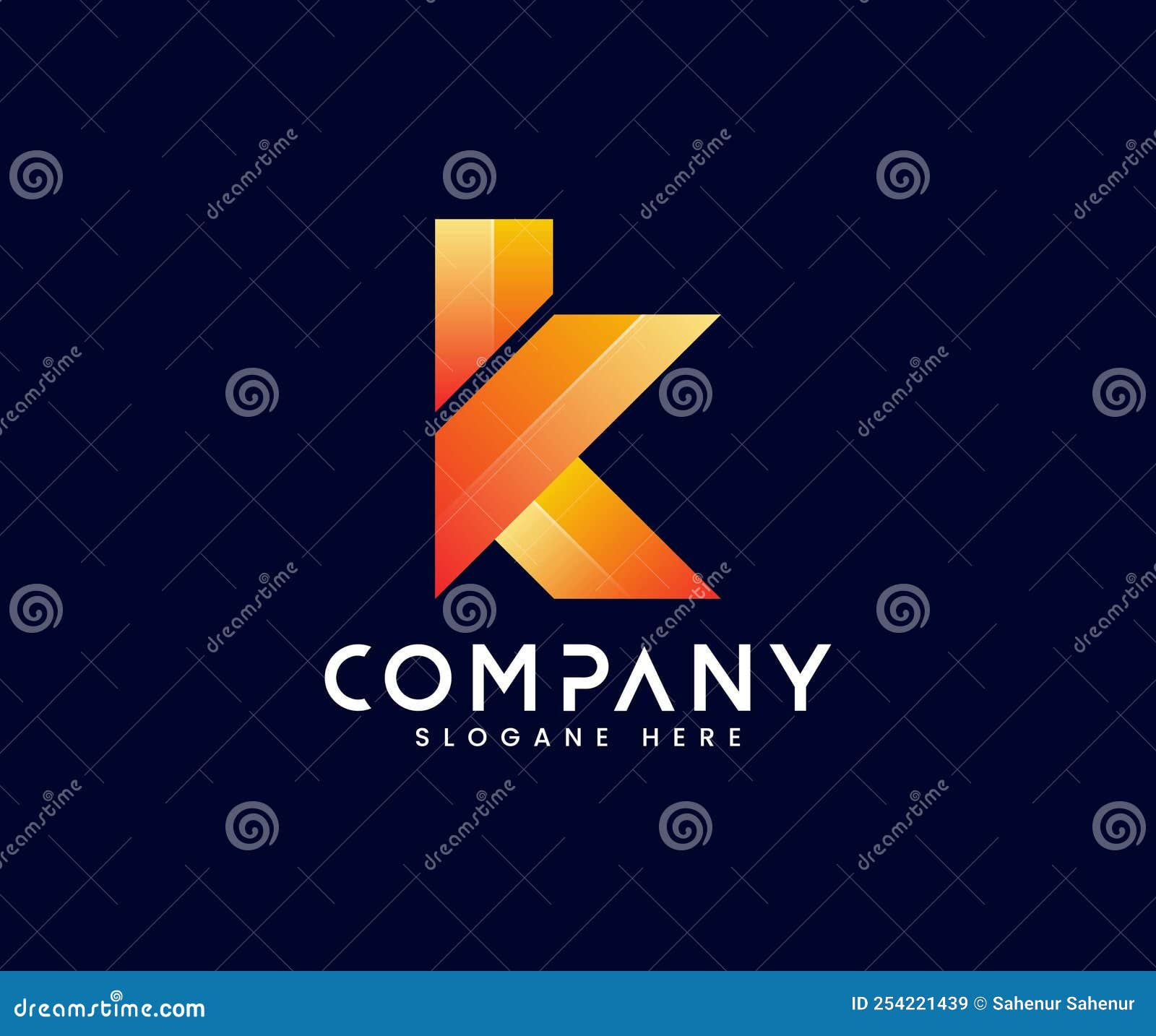 3d Modern Style Letter K Logo Design Stock Vector - Illustration of ...