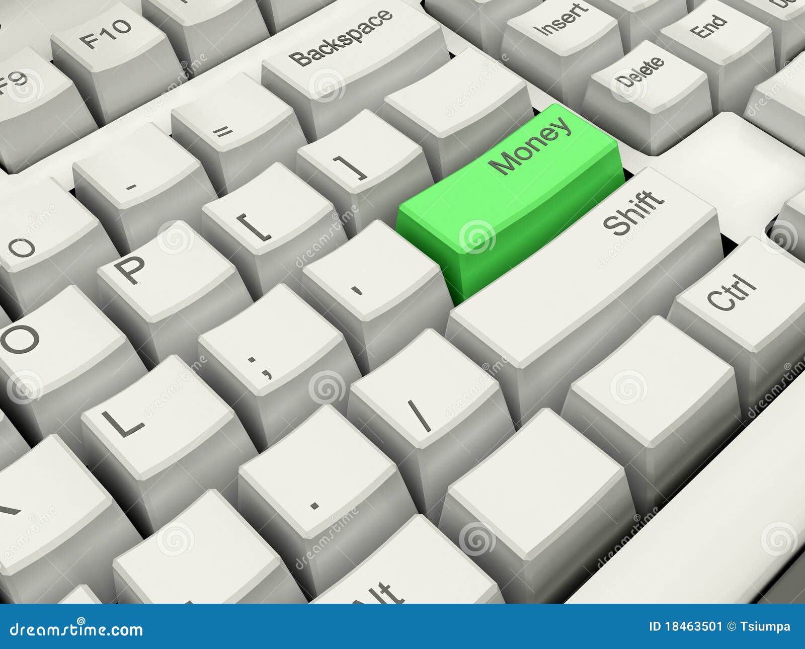 3d money keyboard stock illustration. Illustration of dollar - 18463501