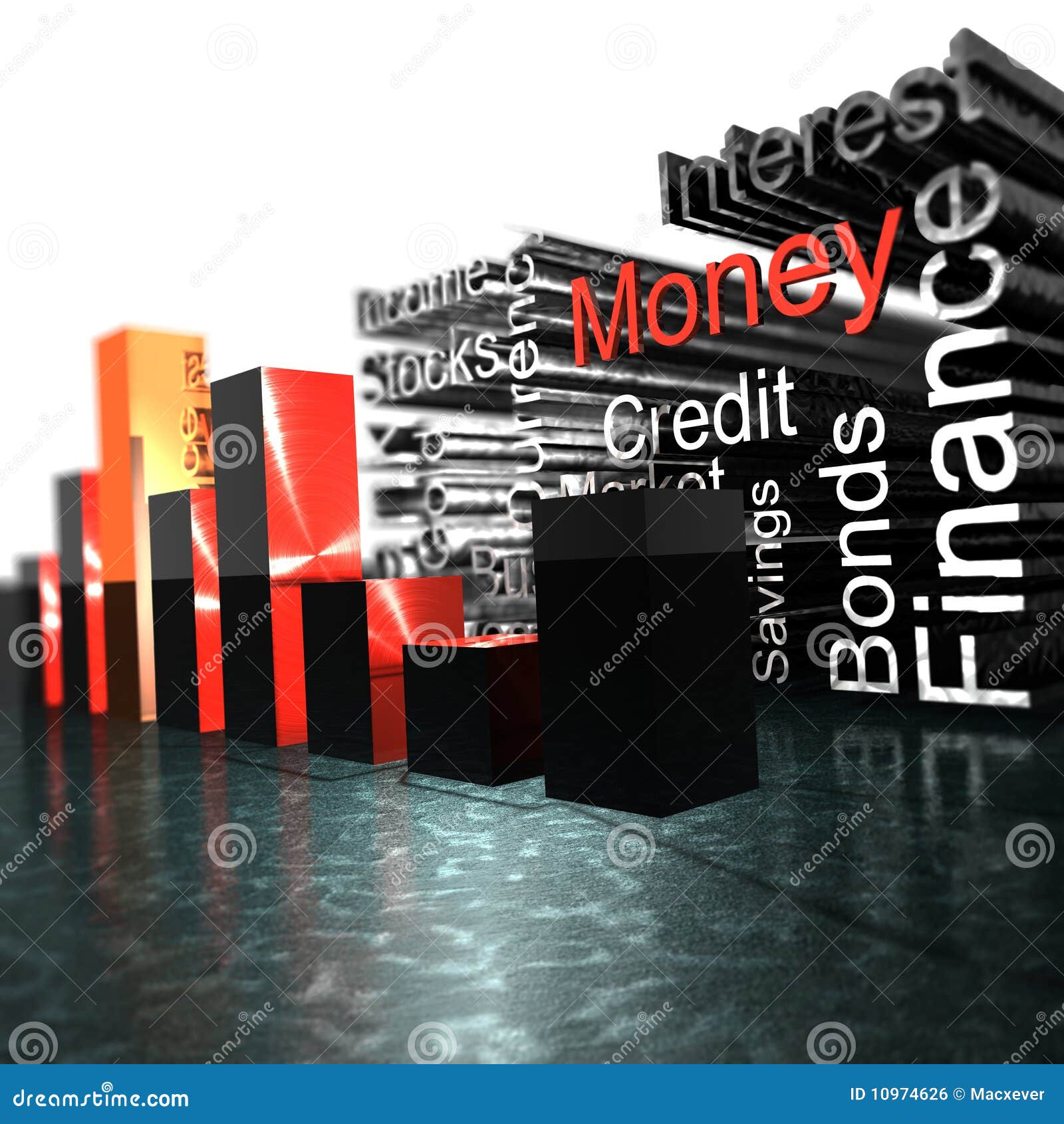 3d Money Statistics stock illustration. Illustration of growth - 10974626