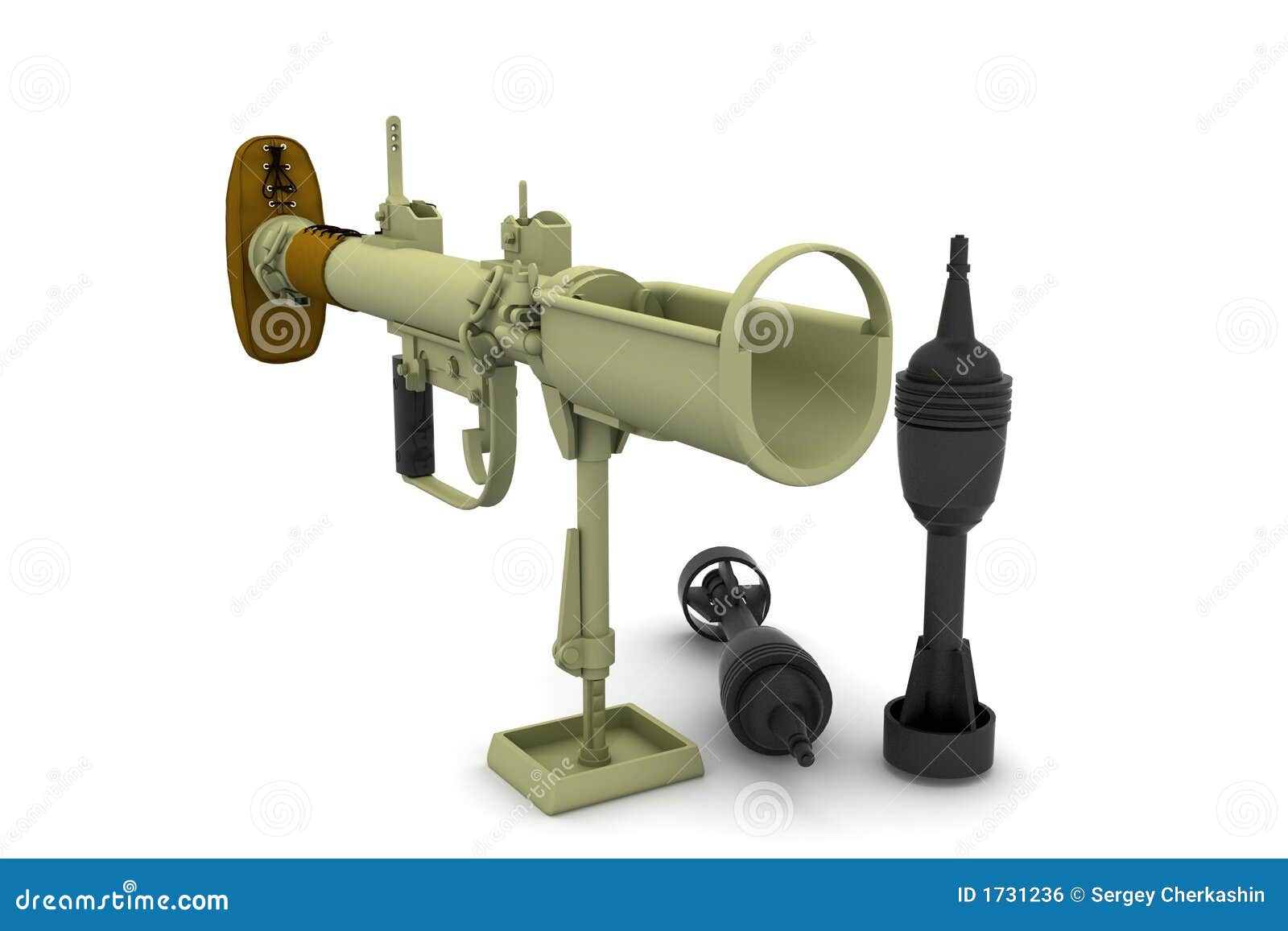 3D Mortar stock illustration. Illustration of bazooka - 1731236