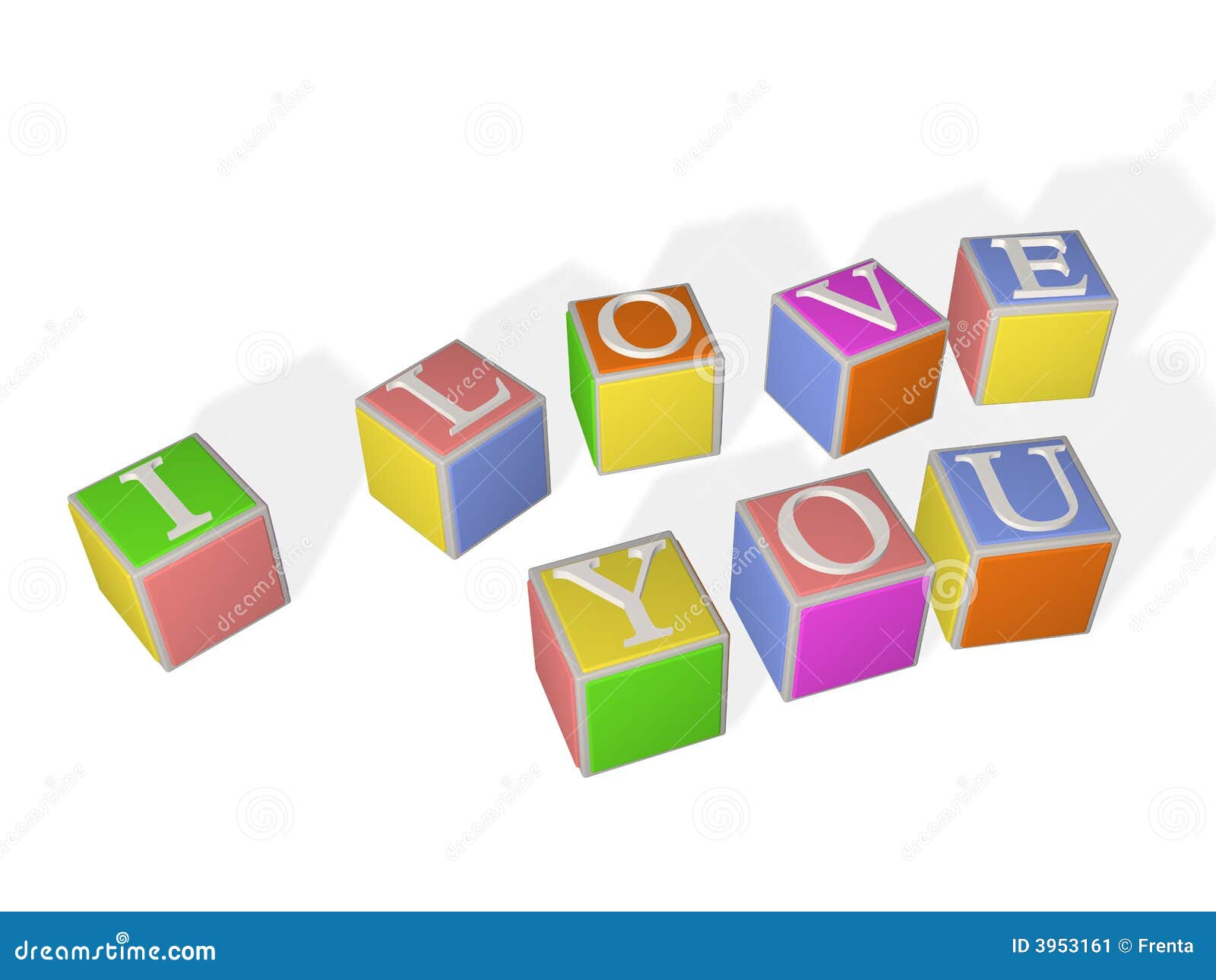 3D Multi-coloured Children S Cubes with Letters Stock Illustration ...