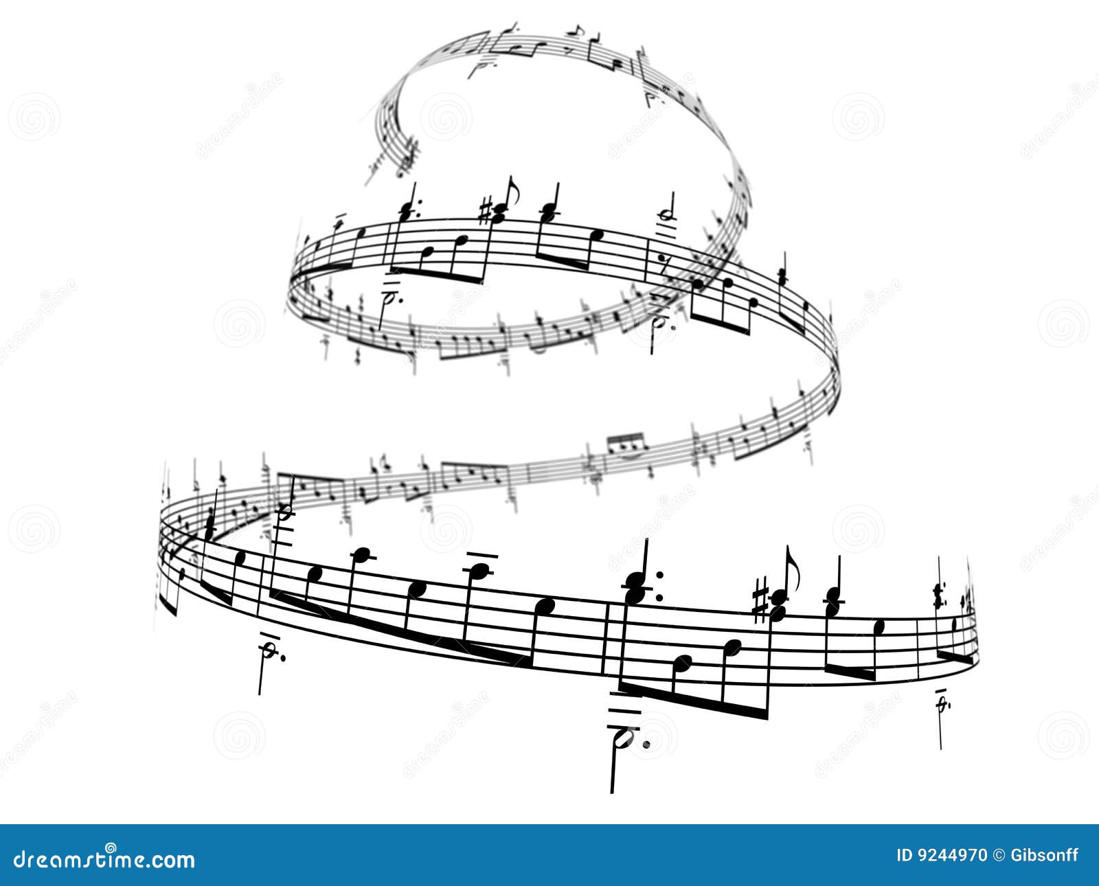 3d music notes stock illustration. Illustration of background - 9244970