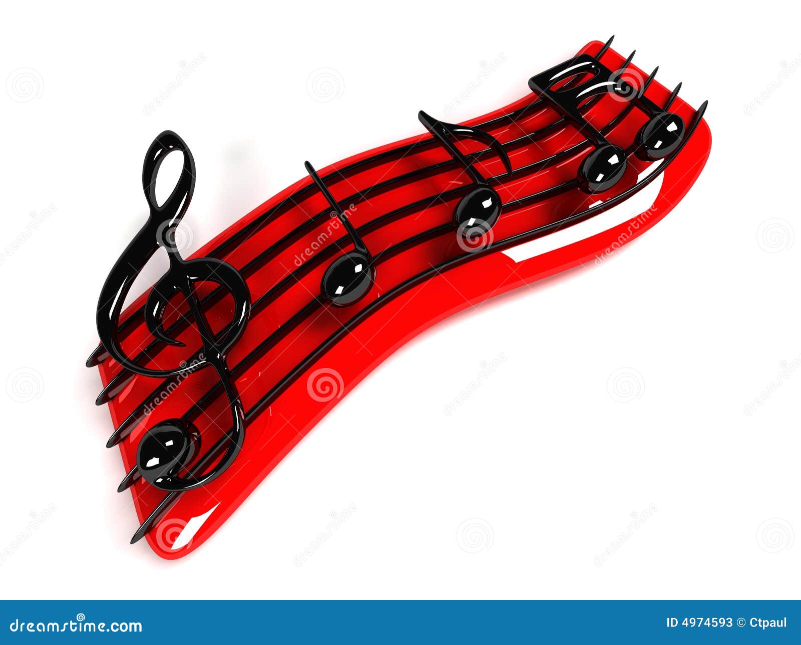 3D Music symbol stock illustration. Illustration of symbol - 4974593