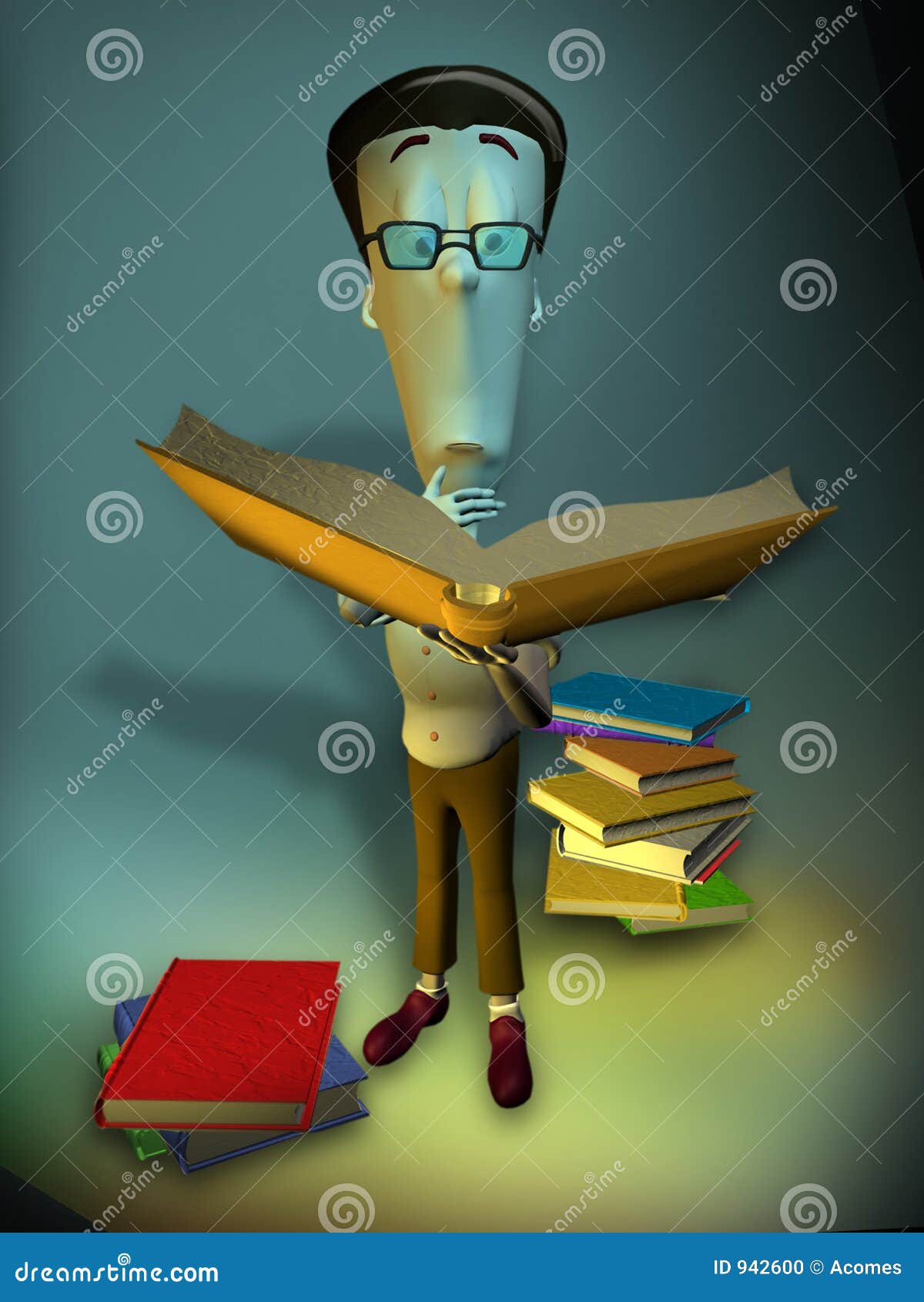 3D Nerd Cartoon Character Royalty-Free Illustration | CartoonDealer.com ...