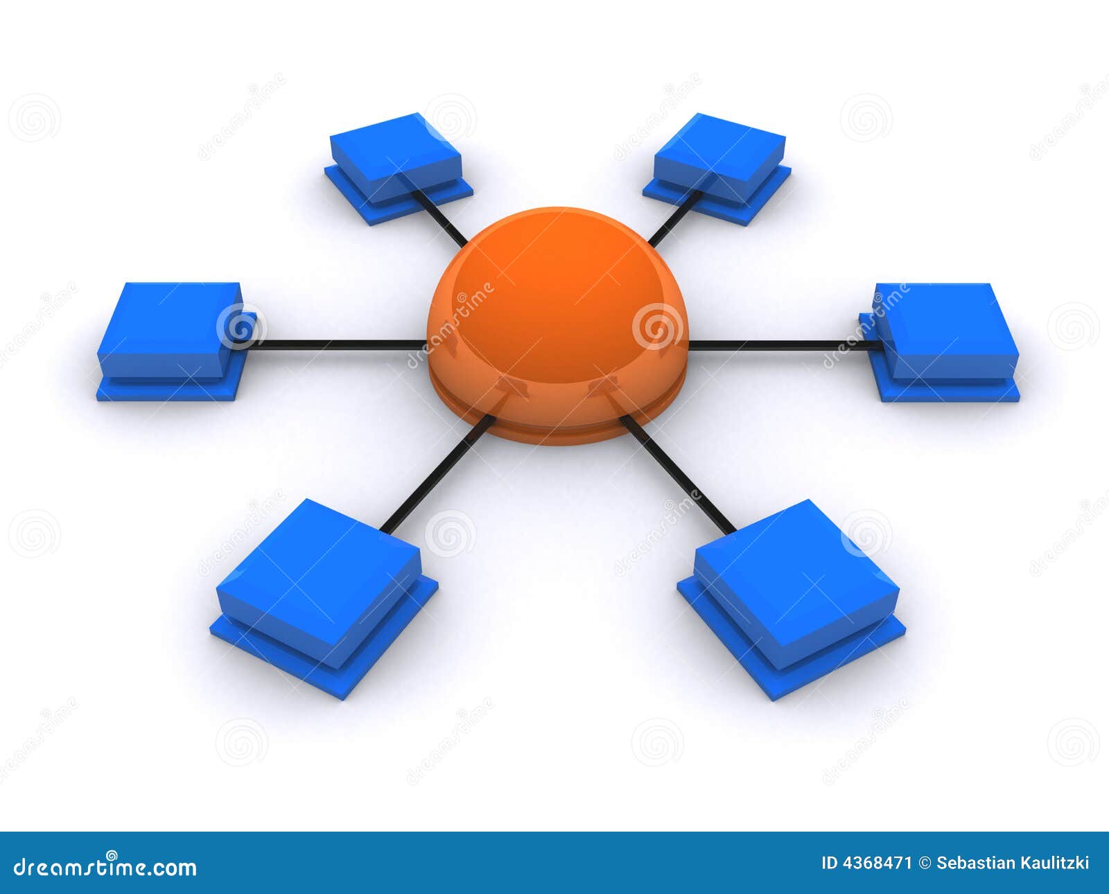 3d network stock illustration. Illustration of modern - 4368471