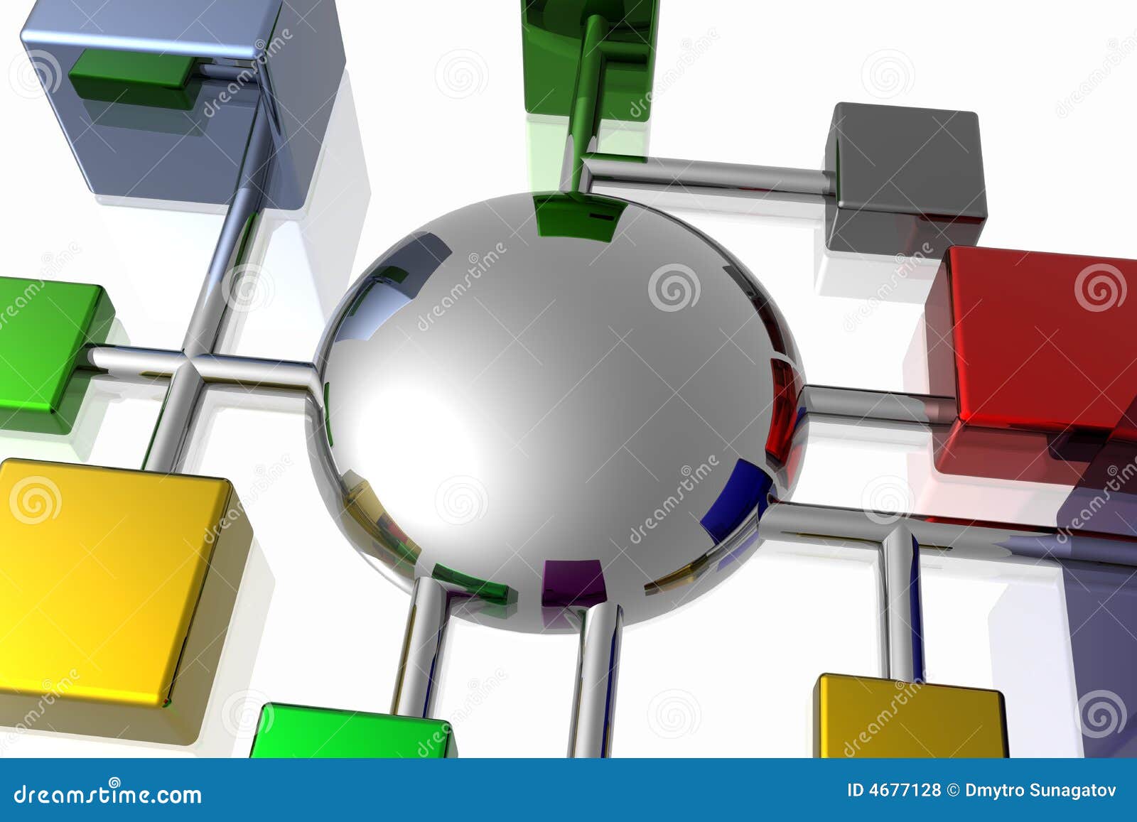 3d network connections stock illustration. Illustration of ...