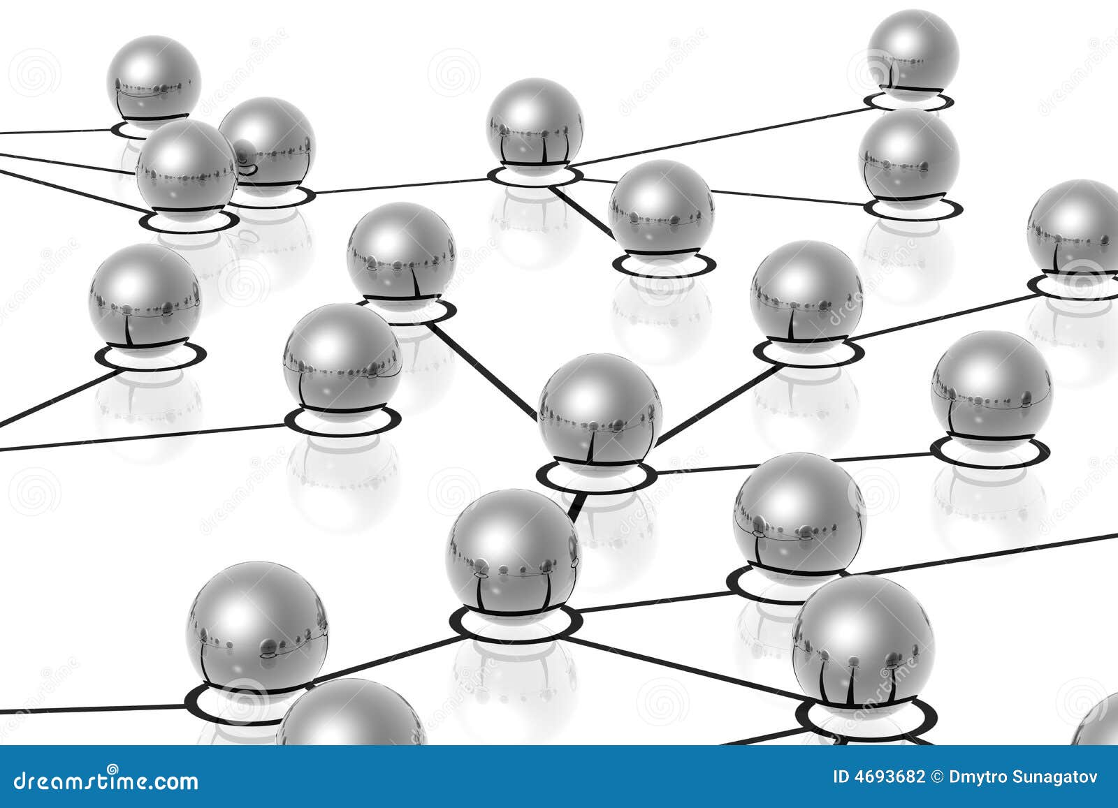 3d network connections stock illustration. Illustration of connect ...