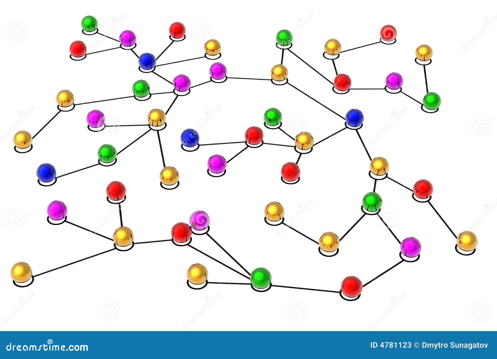 3d network connections stock illustration. Illustration of abstract ...