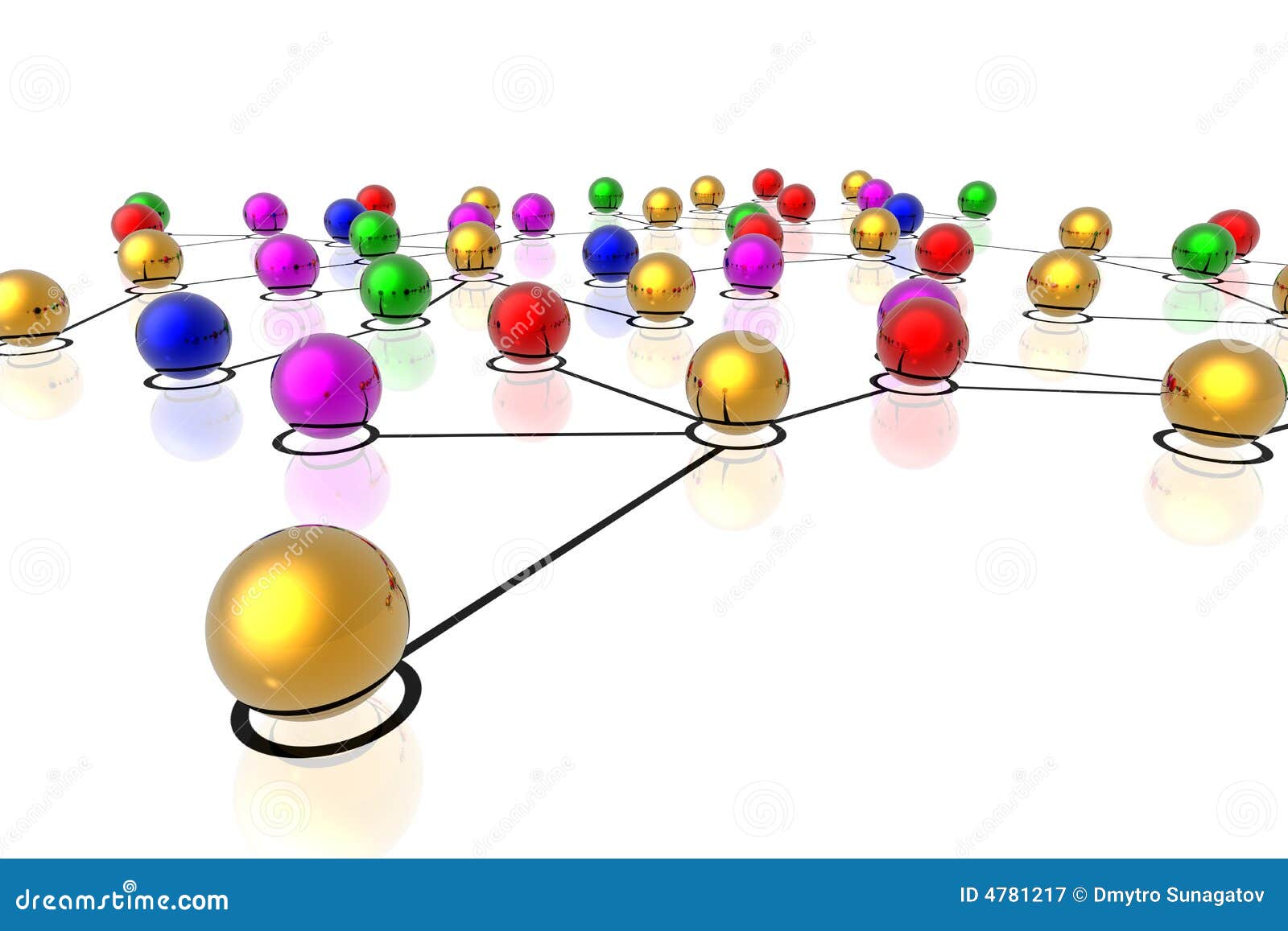 3d network connections stock illustration. Illustration of digital ...