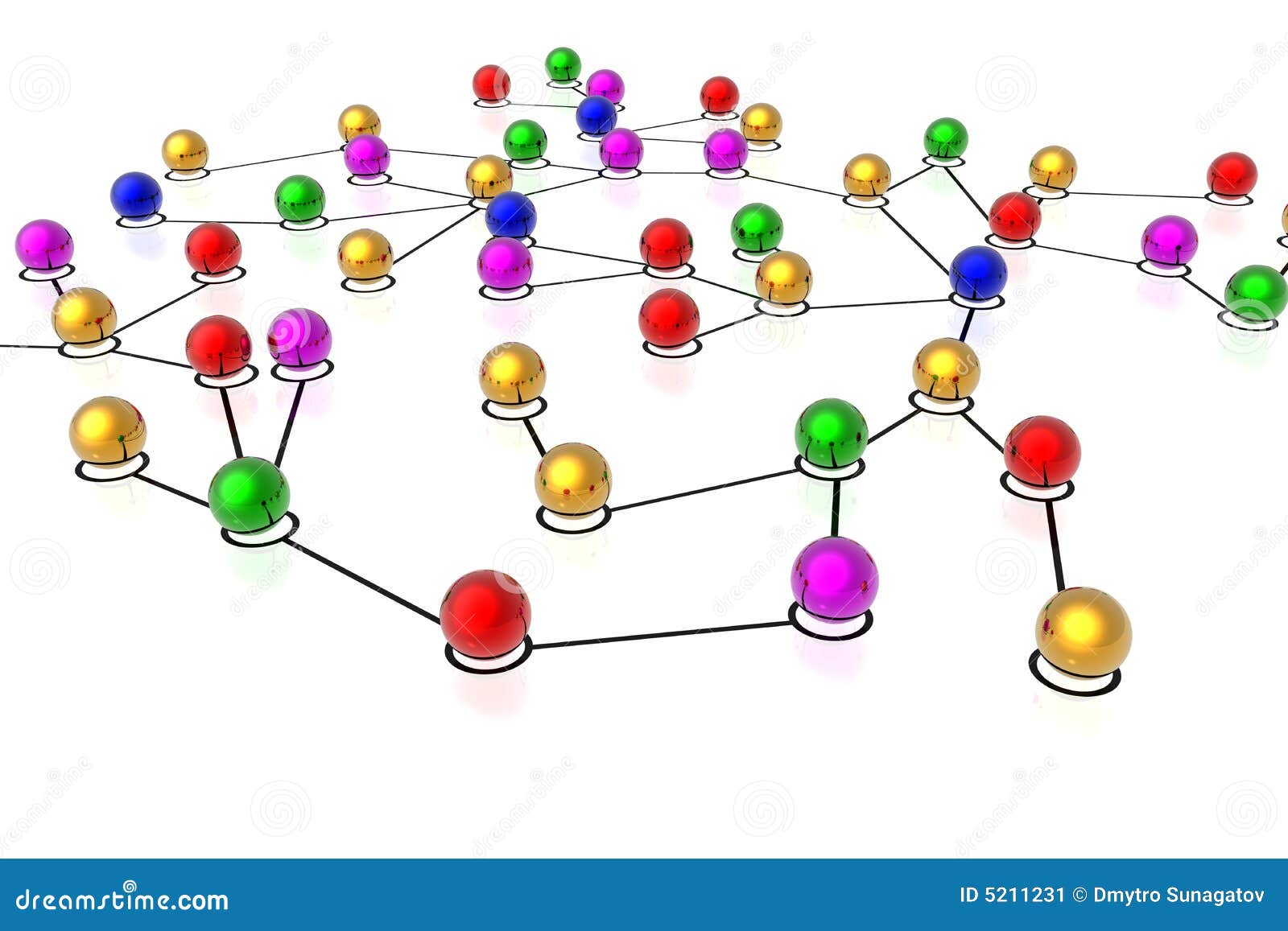 3d network connections stock illustration. Illustration of electricity ...