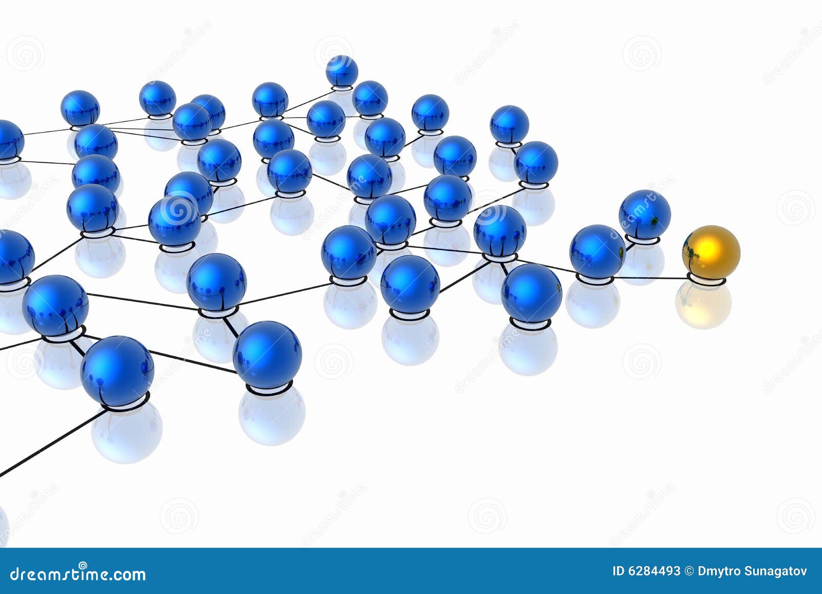 3d network connections stock illustration. Illustration of ...