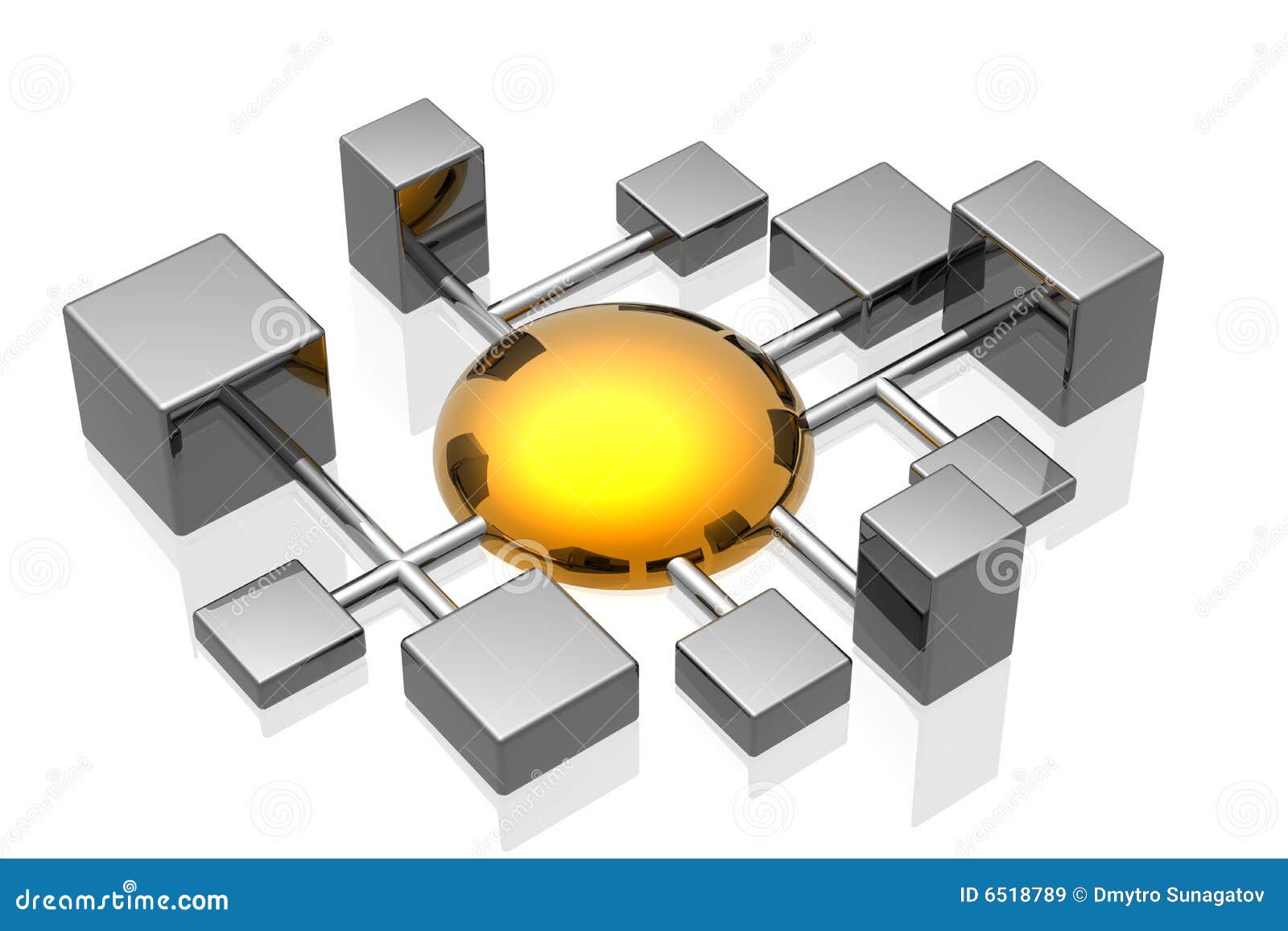 3d network connections stock illustration. Illustration of connect ...