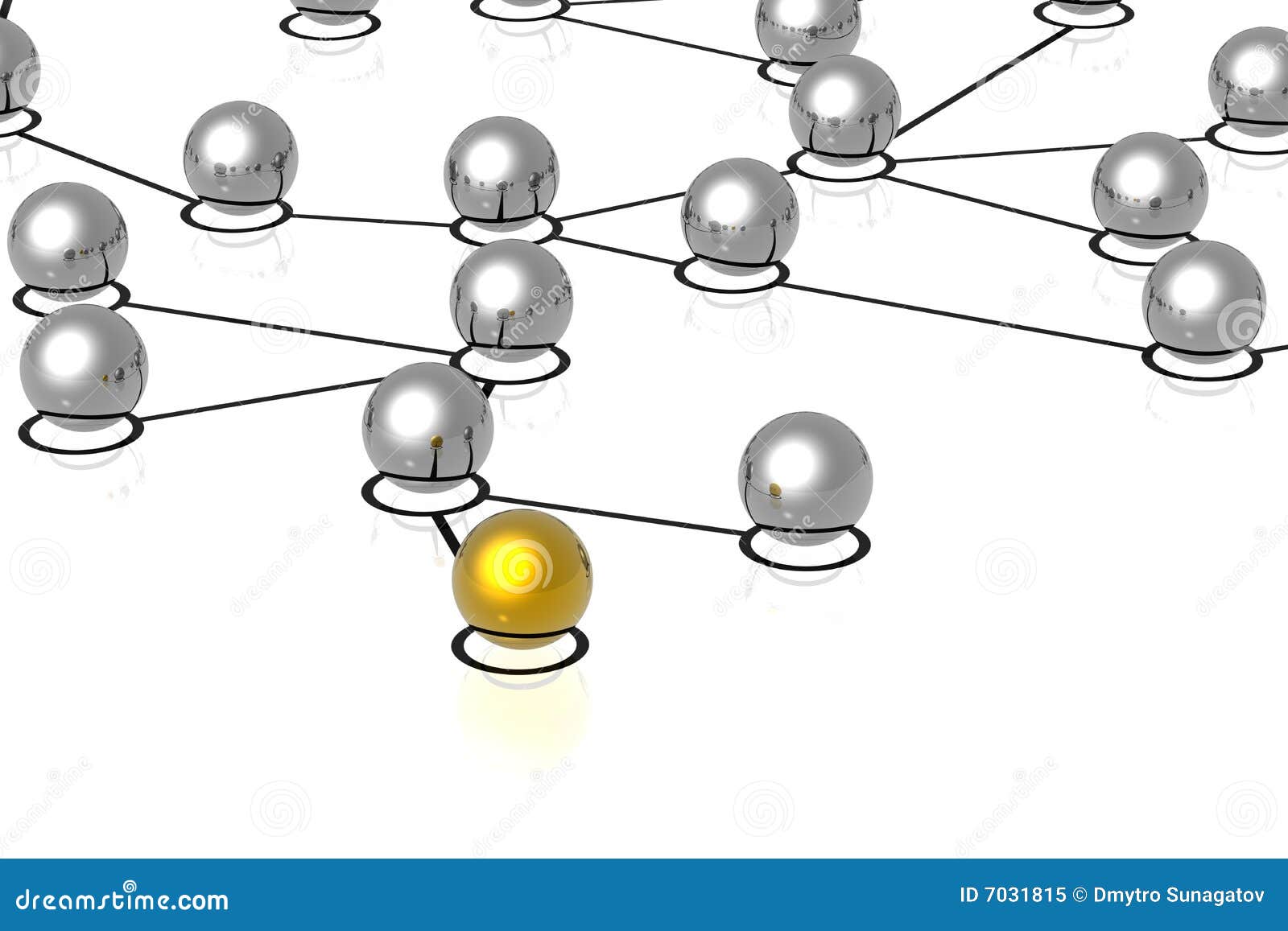 3d network connections stock illustration. Illustration of leadership ...