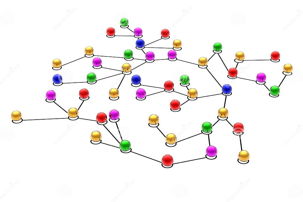 3d network connections stock illustration. Illustration of construction ...