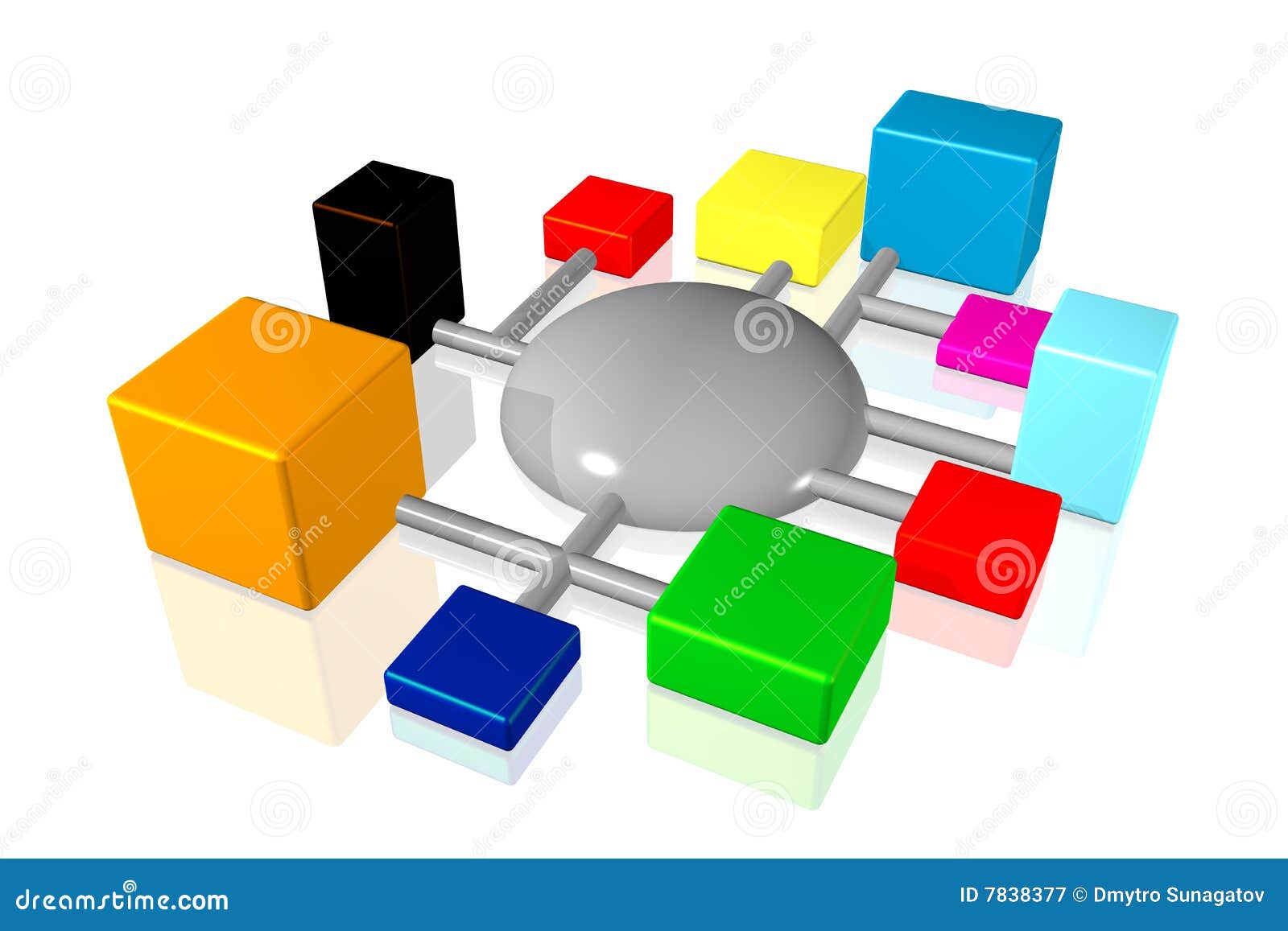 3d network connections stock illustration. Illustration of display ...