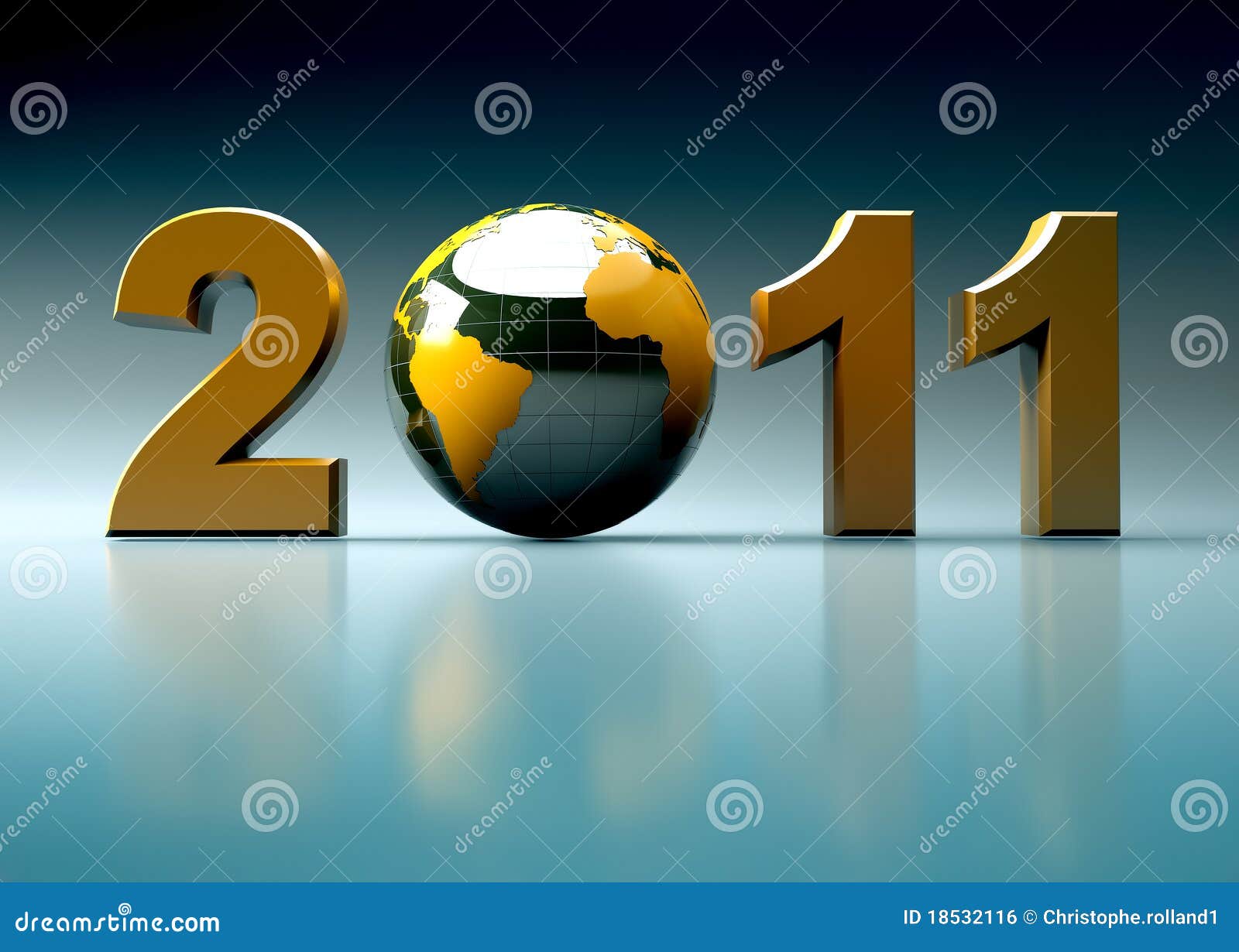 3d New Year 2011 Illustration Stock Illustration - Illustration of ...