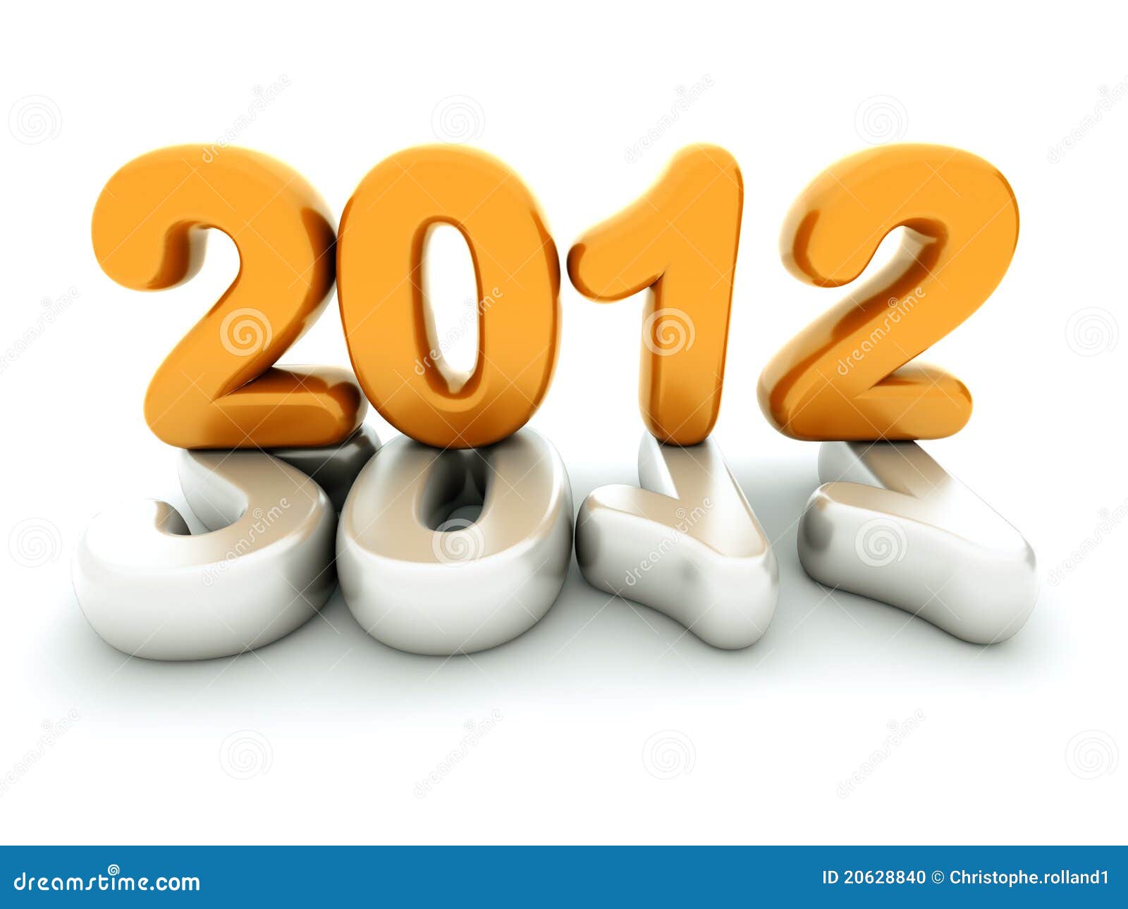 3d new year 2012 stock illustration. Illustration of glossy - 20628840