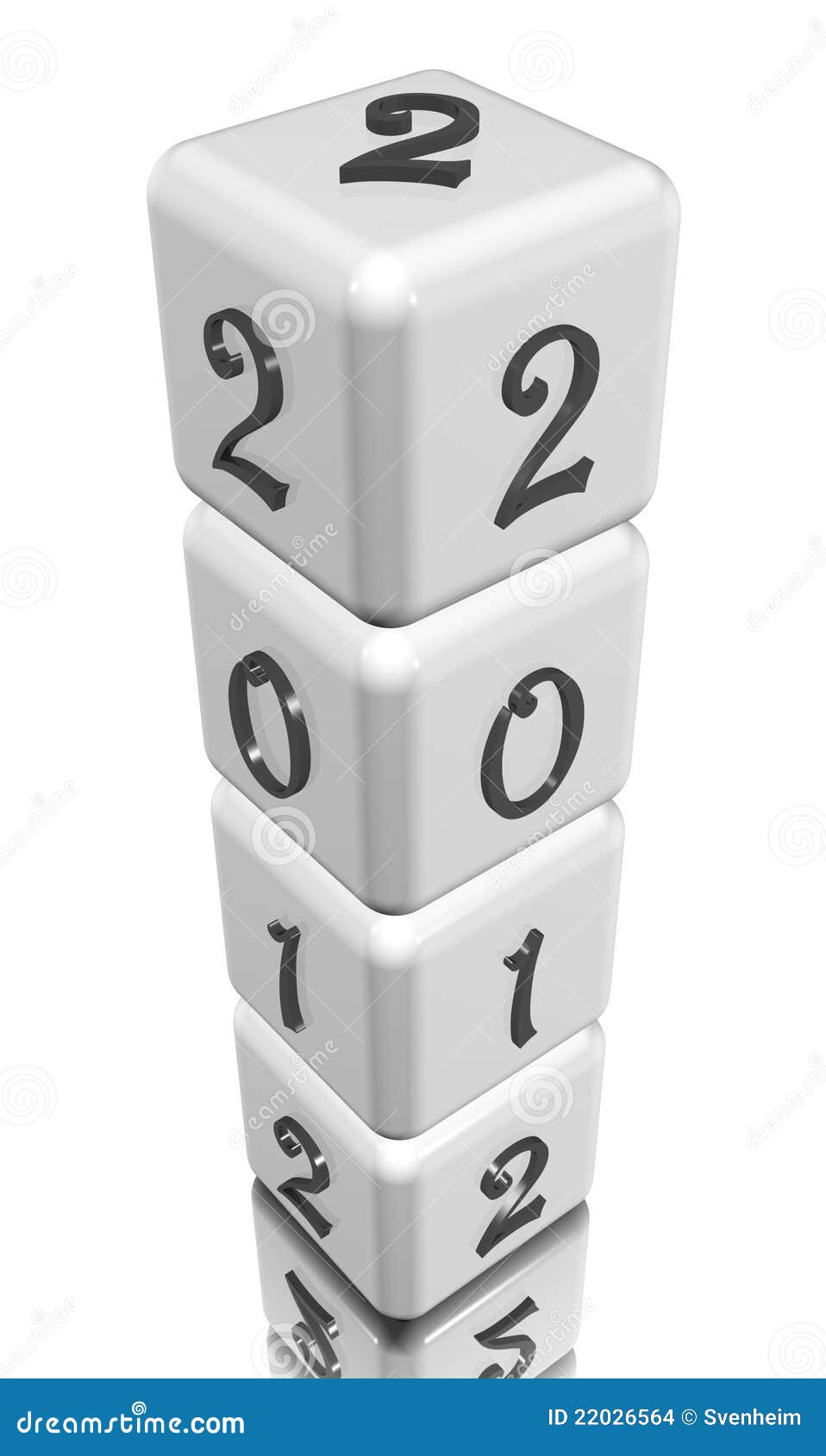 3D New Year 2012 stock illustration. Illustration of concept - 22026564