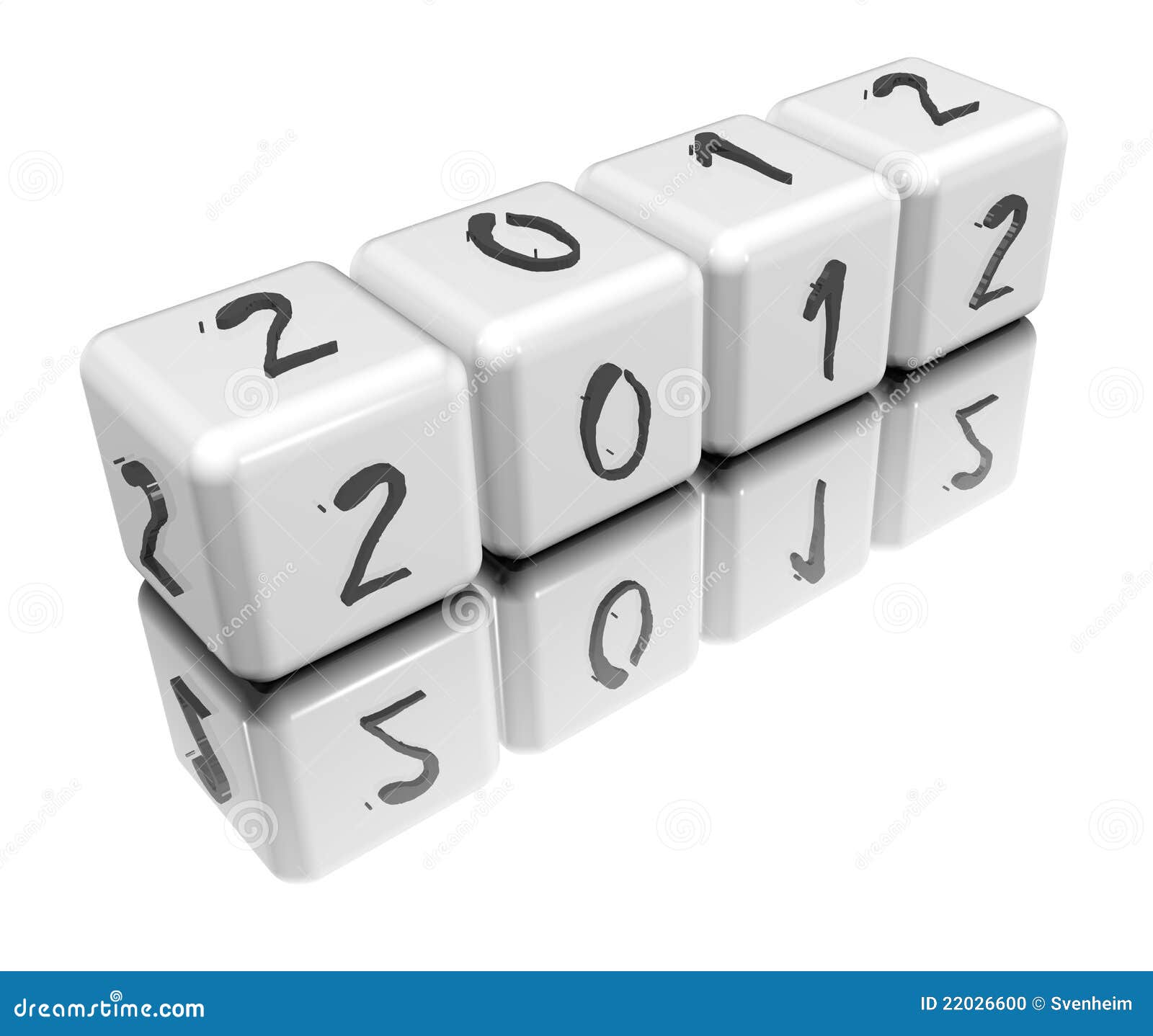 3D New Year 2012 stock illustration. Illustration of isolated - 22026600