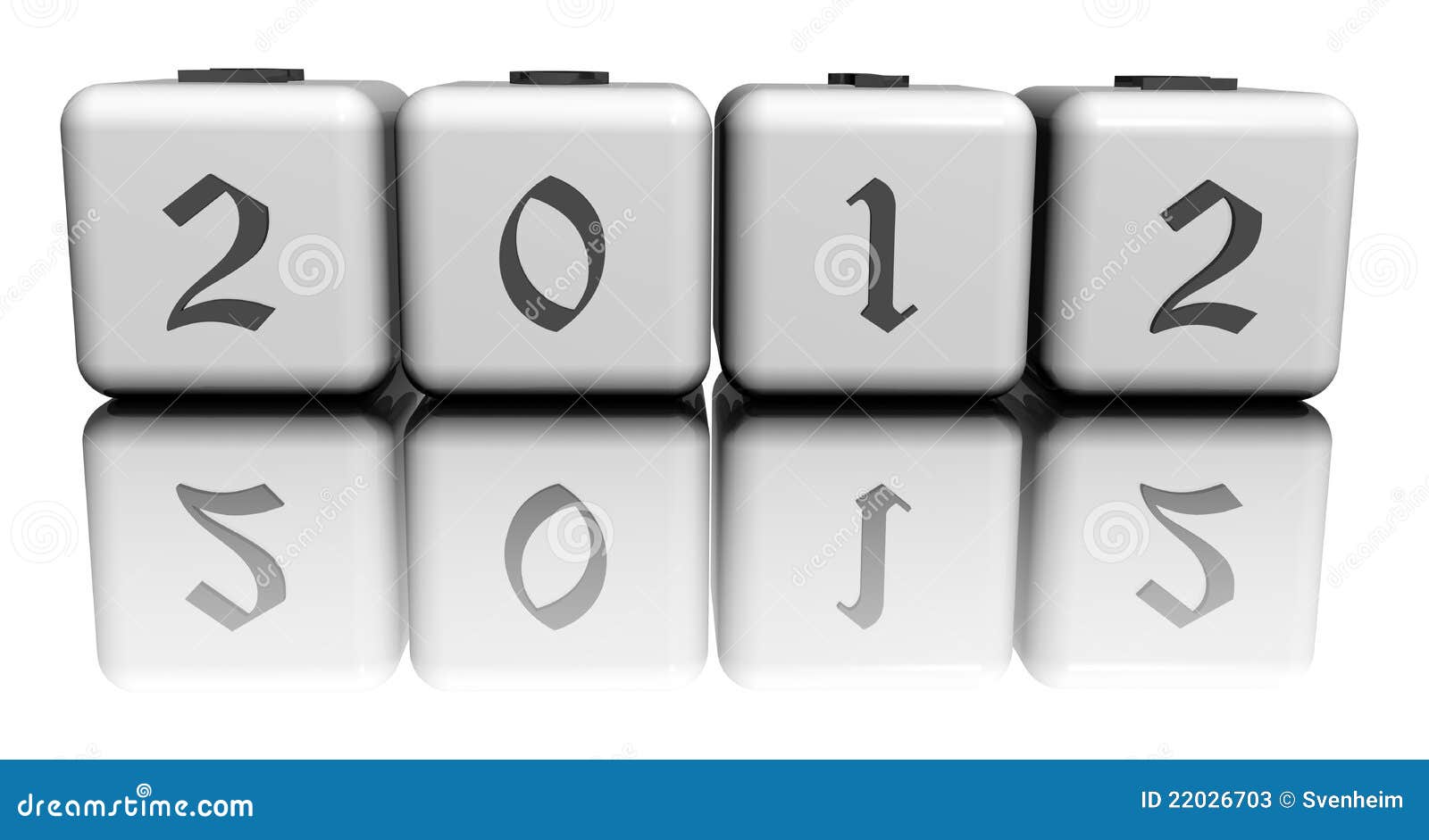 3D New Year 2012 stock illustration. Illustration of holiday - 22026703