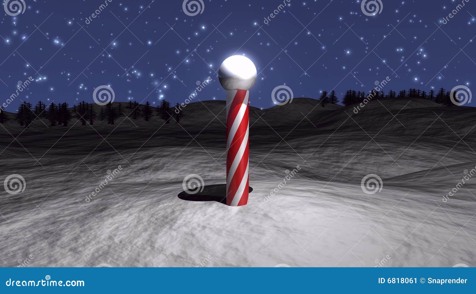 3D North Pole stock illustration. Illustration of woods - 6818061