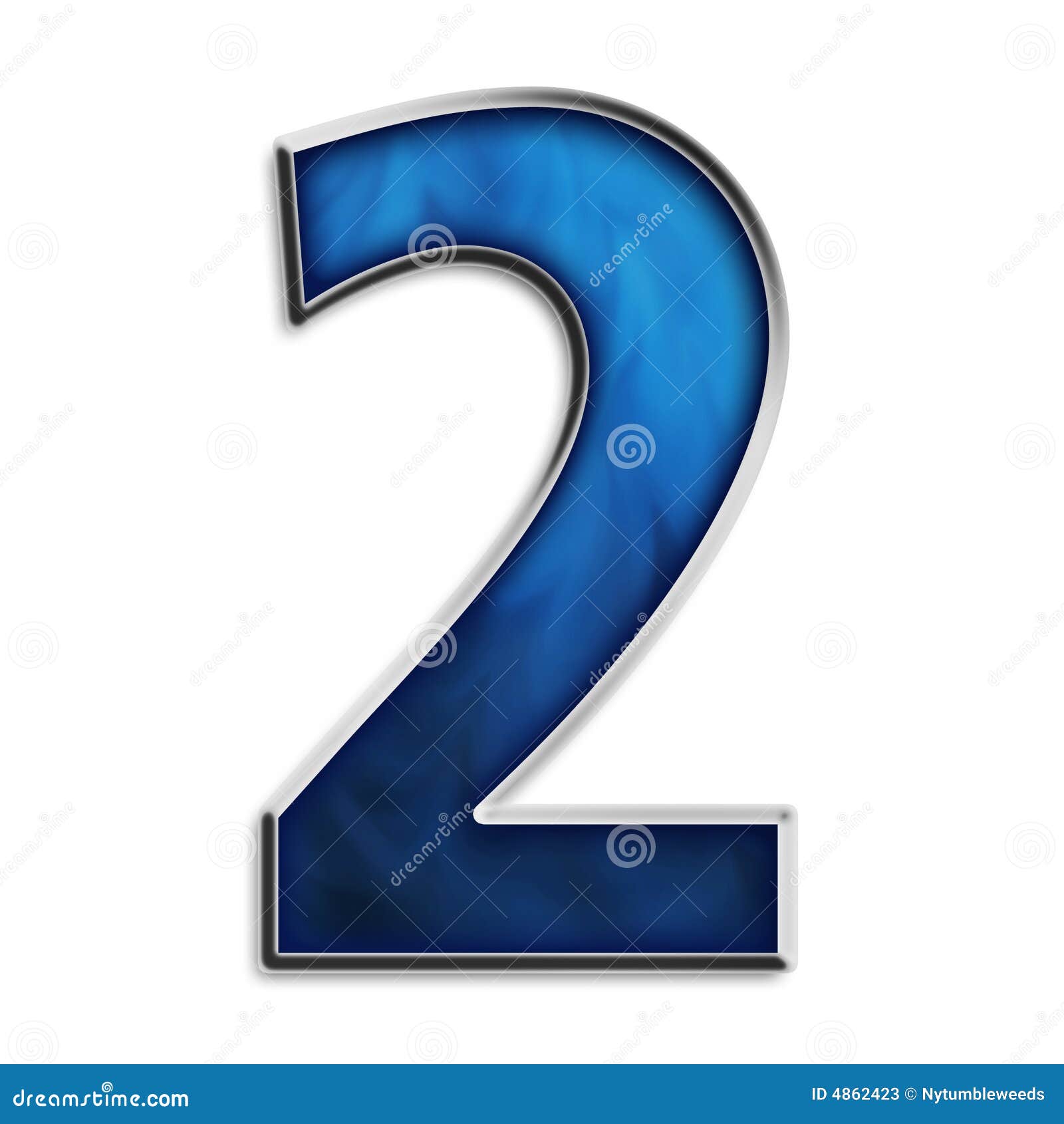 3D Numb 2 stock illustration. Illustration of navy, number - 4862423