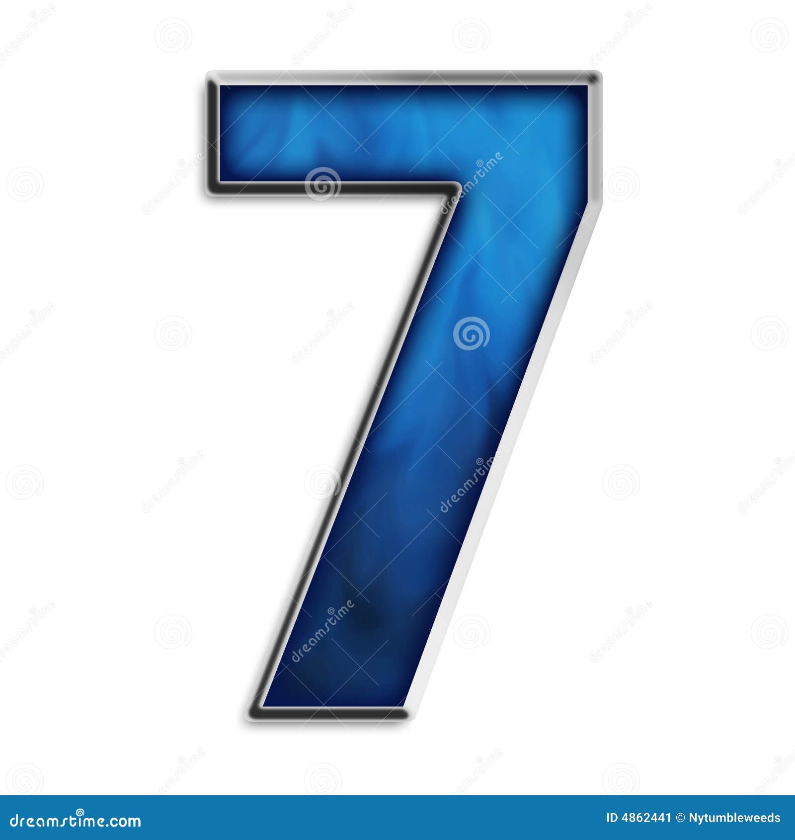 3D Numb 7 stock illustration. Illustration of fiery, gamble - 4862441