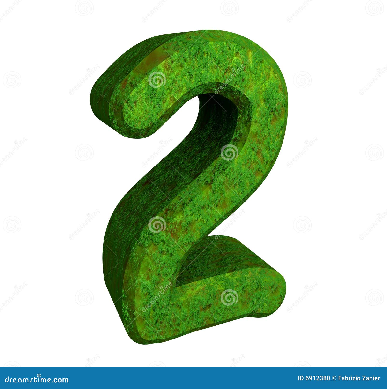 3d number 2 green stock illustration. Illustration of isolated - 6912380