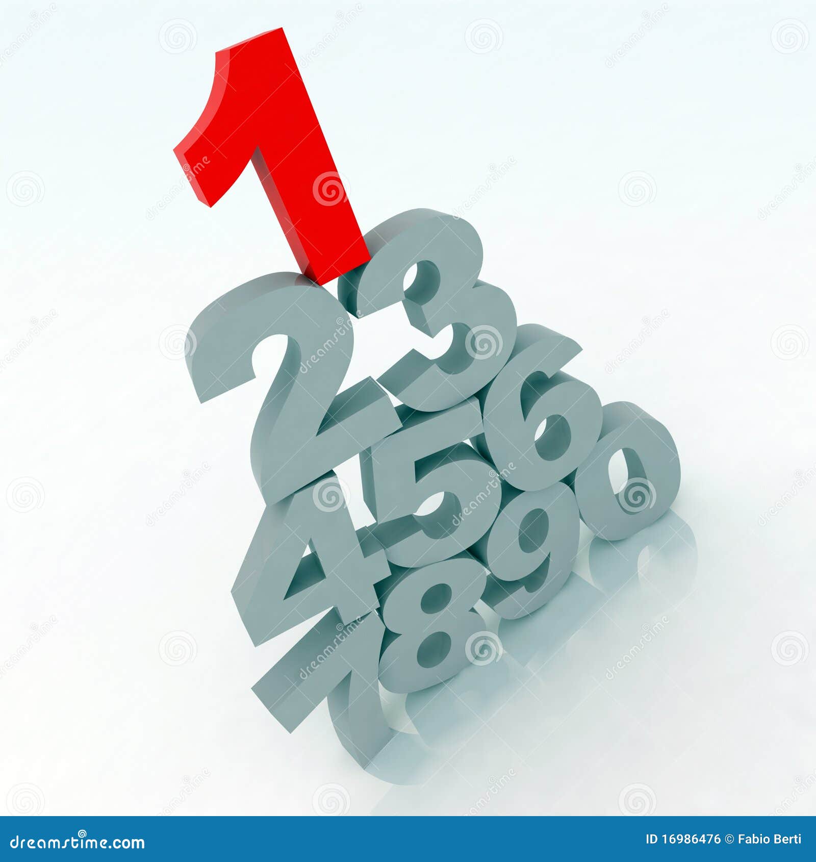 3d numbers stock illustration. Illustration of reflection - 16986476